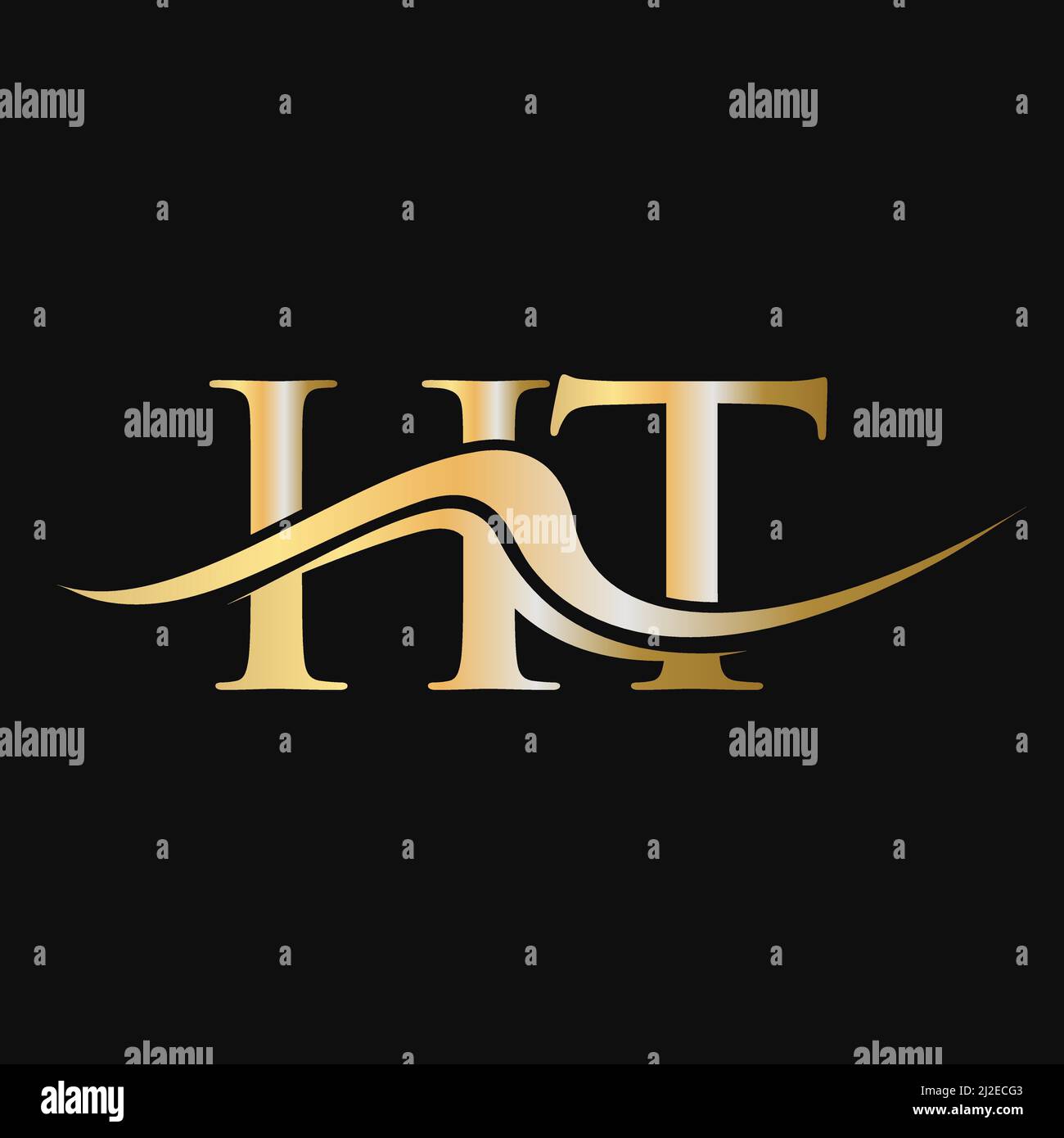 Letter HT Logo Design. Initial HT Logotype Template For Business And ...