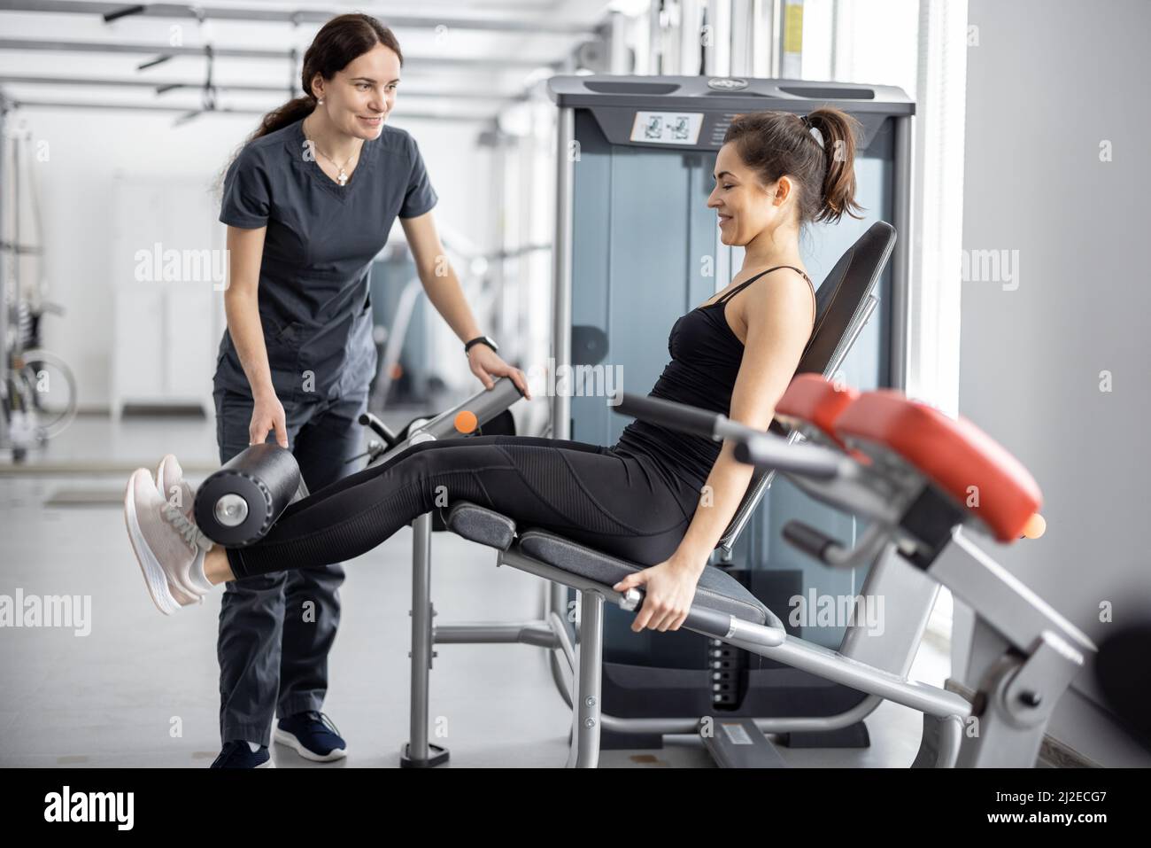 Exercises on simulator hi-res stock photography and images - Alamy