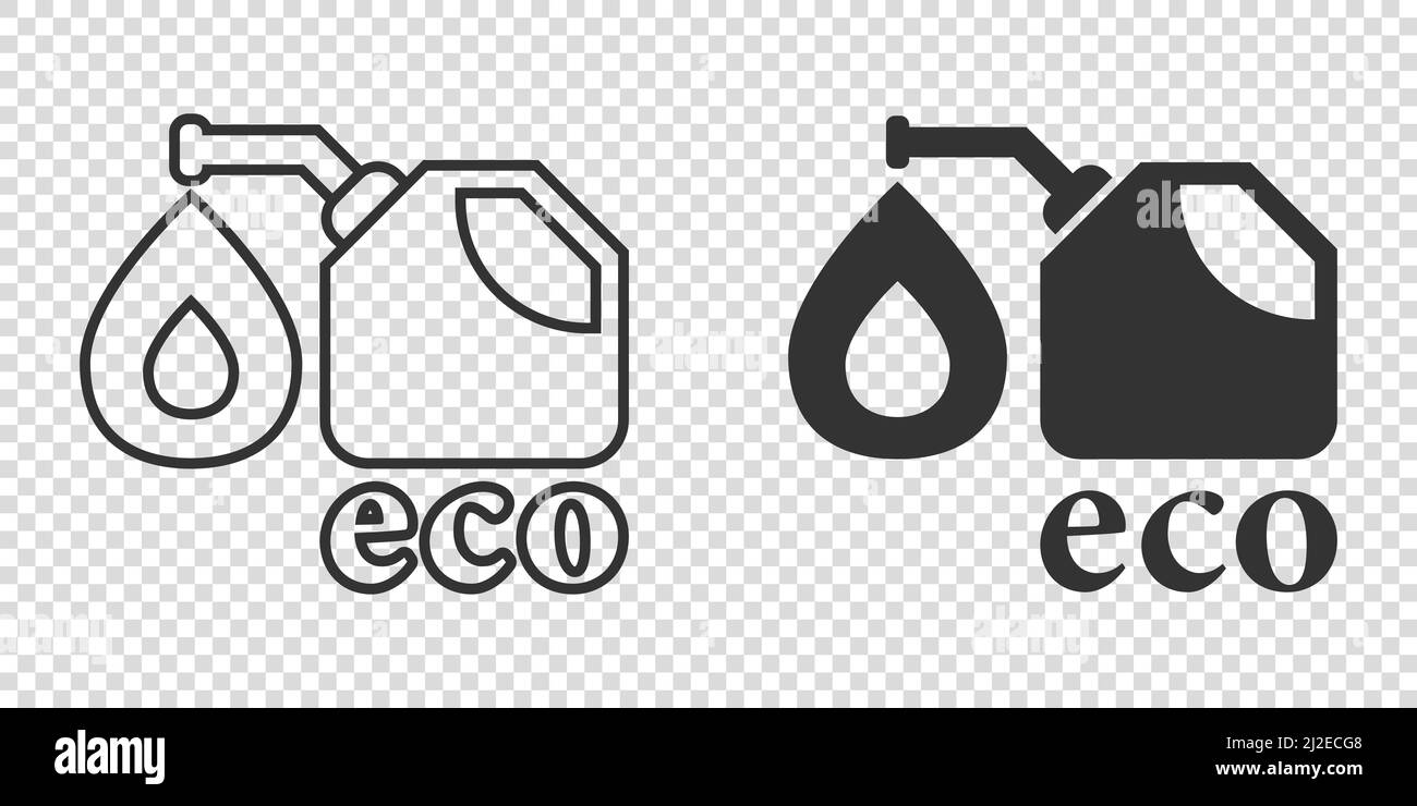 Gasoline canister icon in flat style. Petrol can vector illustration on ...