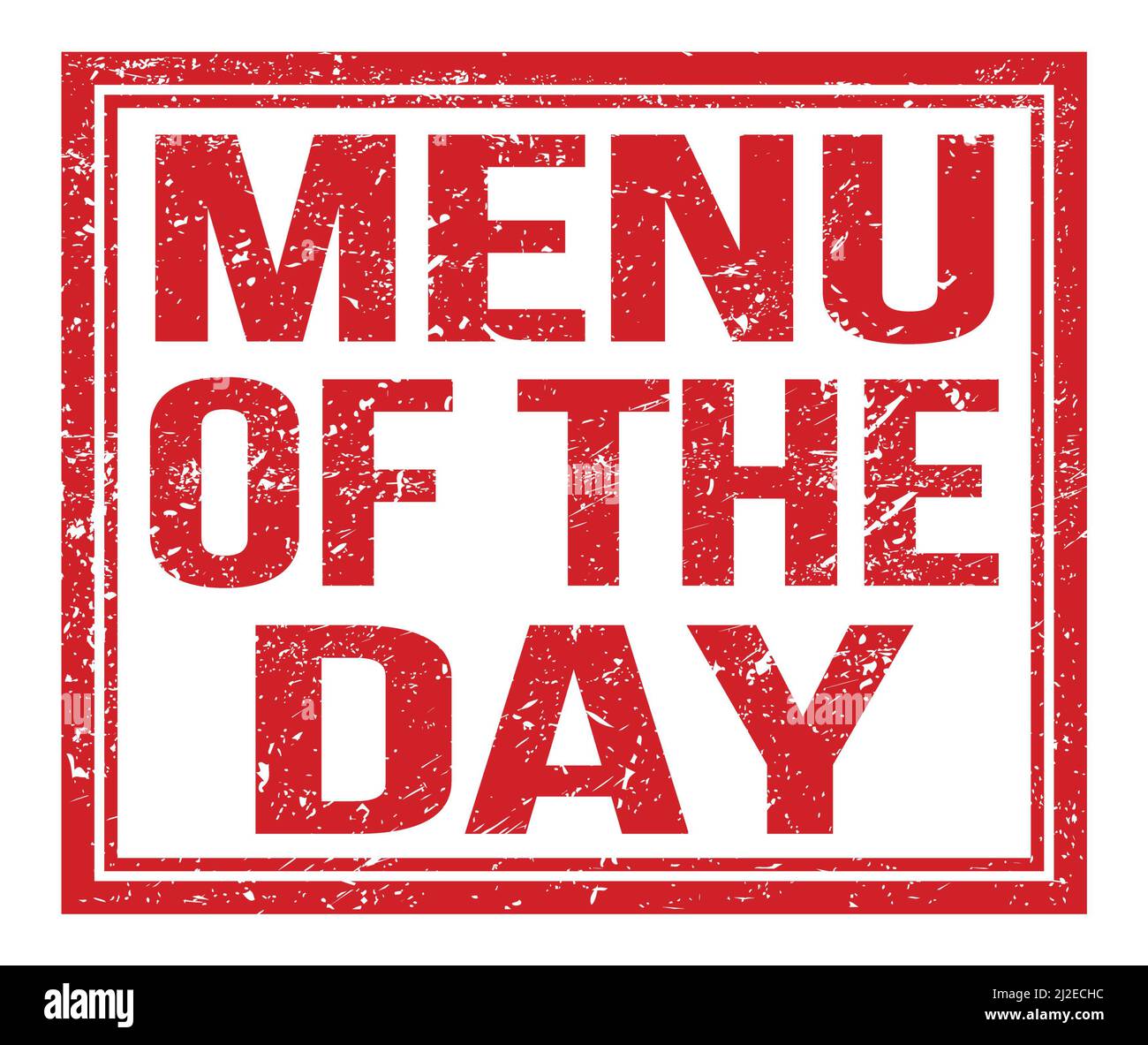Menu of the day stamp hi-res stock photography and images - Alamy