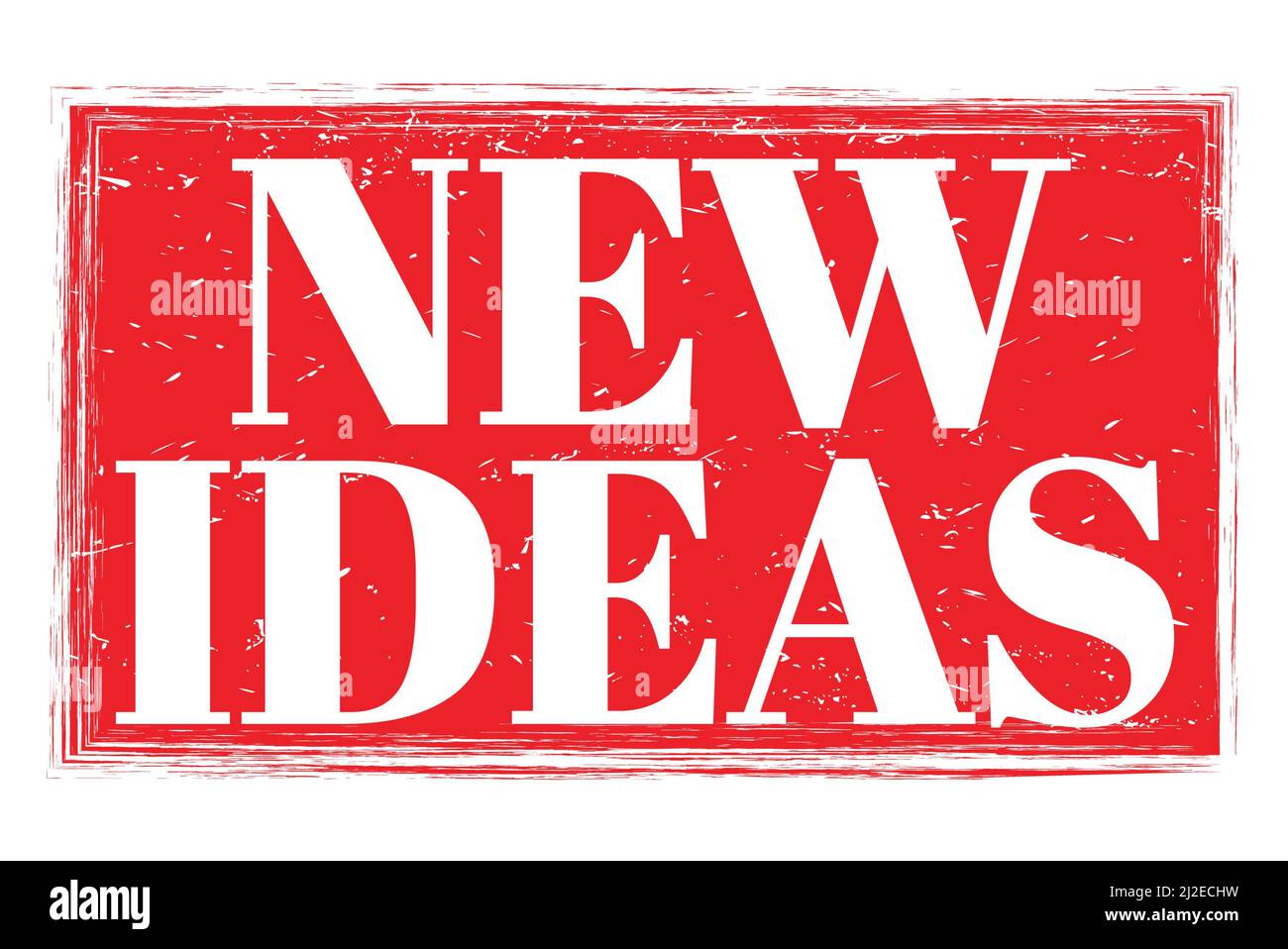NEW IDEAS, words written on red grungy stamp sign Stock Photo - Alamy
