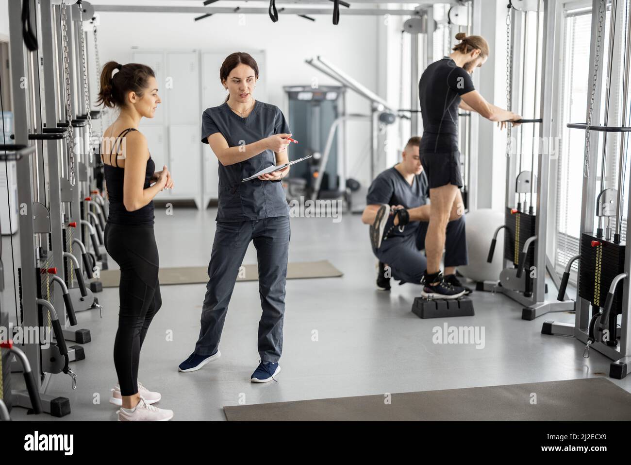 People at rehabilitation center Stock Photo - Alamy