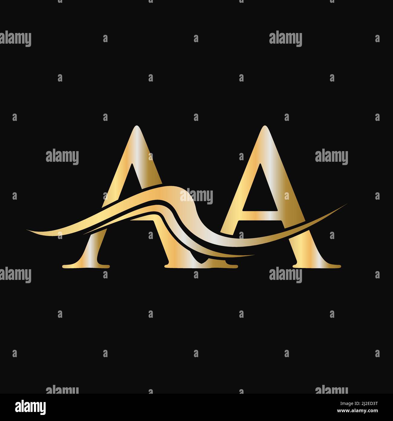 Letter AA Logo Design. Initial AA Logotype Template For Business And ...