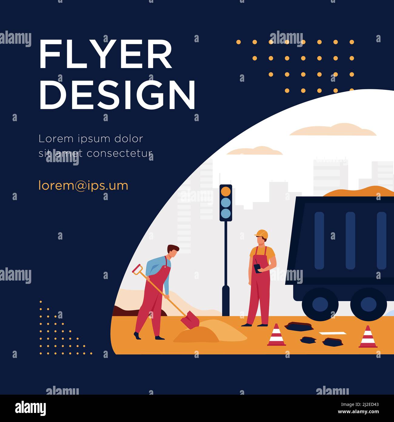 Working on pavement Stock Vector Images - Alamy