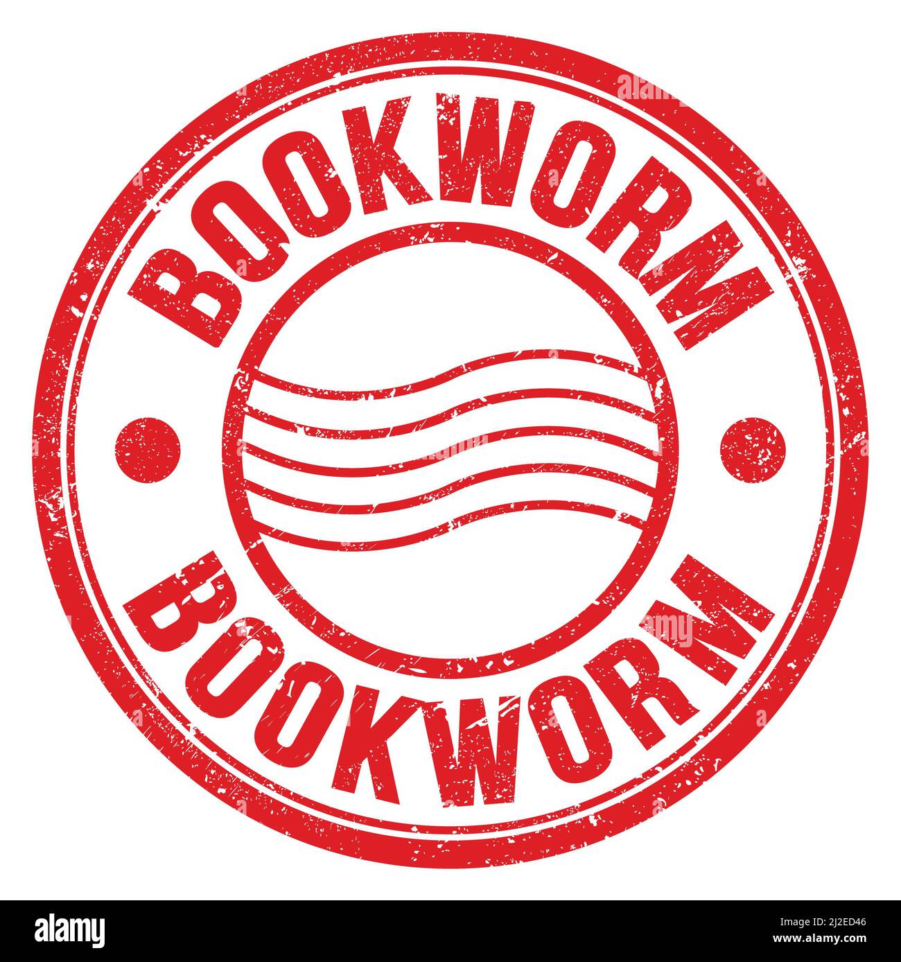 BOOKWORM word written on red round postal stamp sign Stock Photo - Alamy