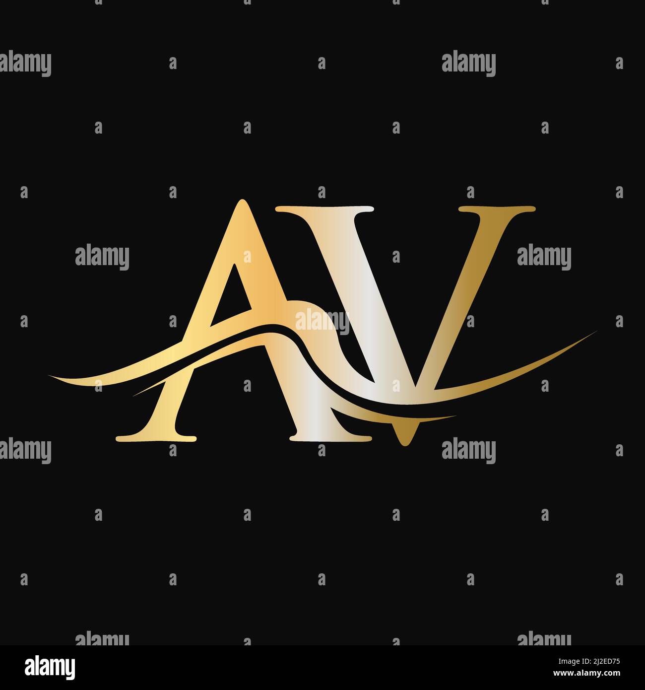 Letter AV Logo Design. Initial AV Logotype Template For Business And ...