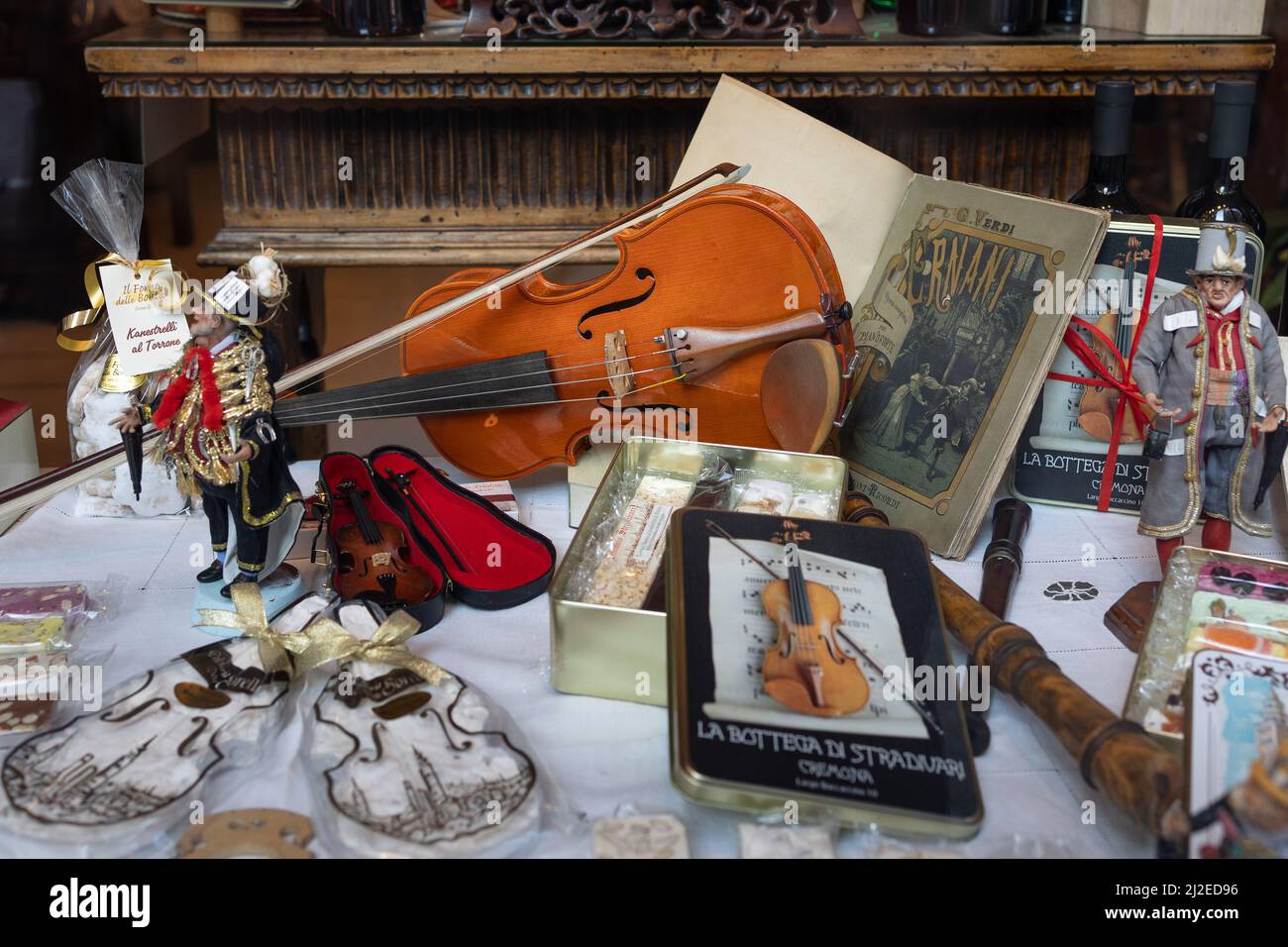 Handcrafted Violin and other Souvenirs exhibited in the Showcase of the ...