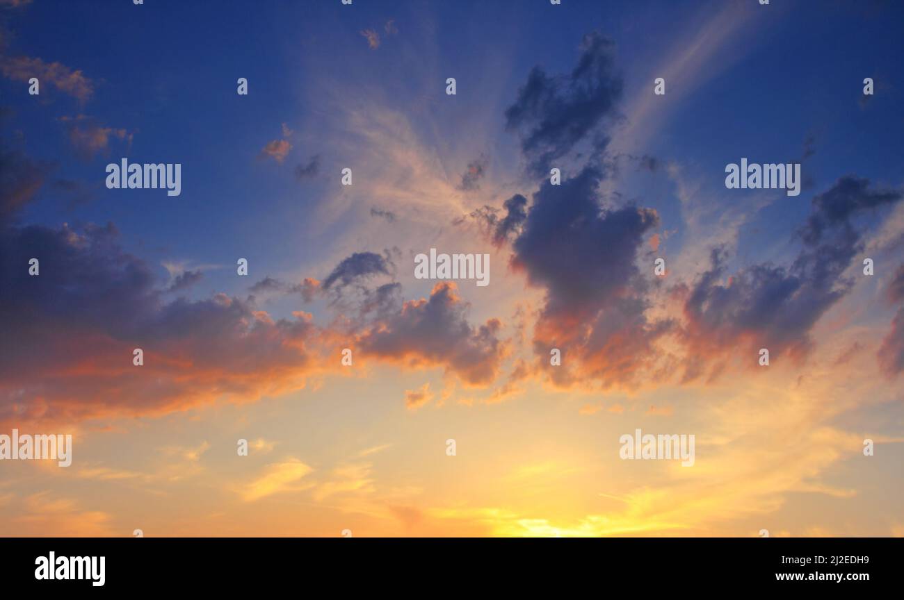 Sunset sky many air hi-res stock photography and images - Alamy