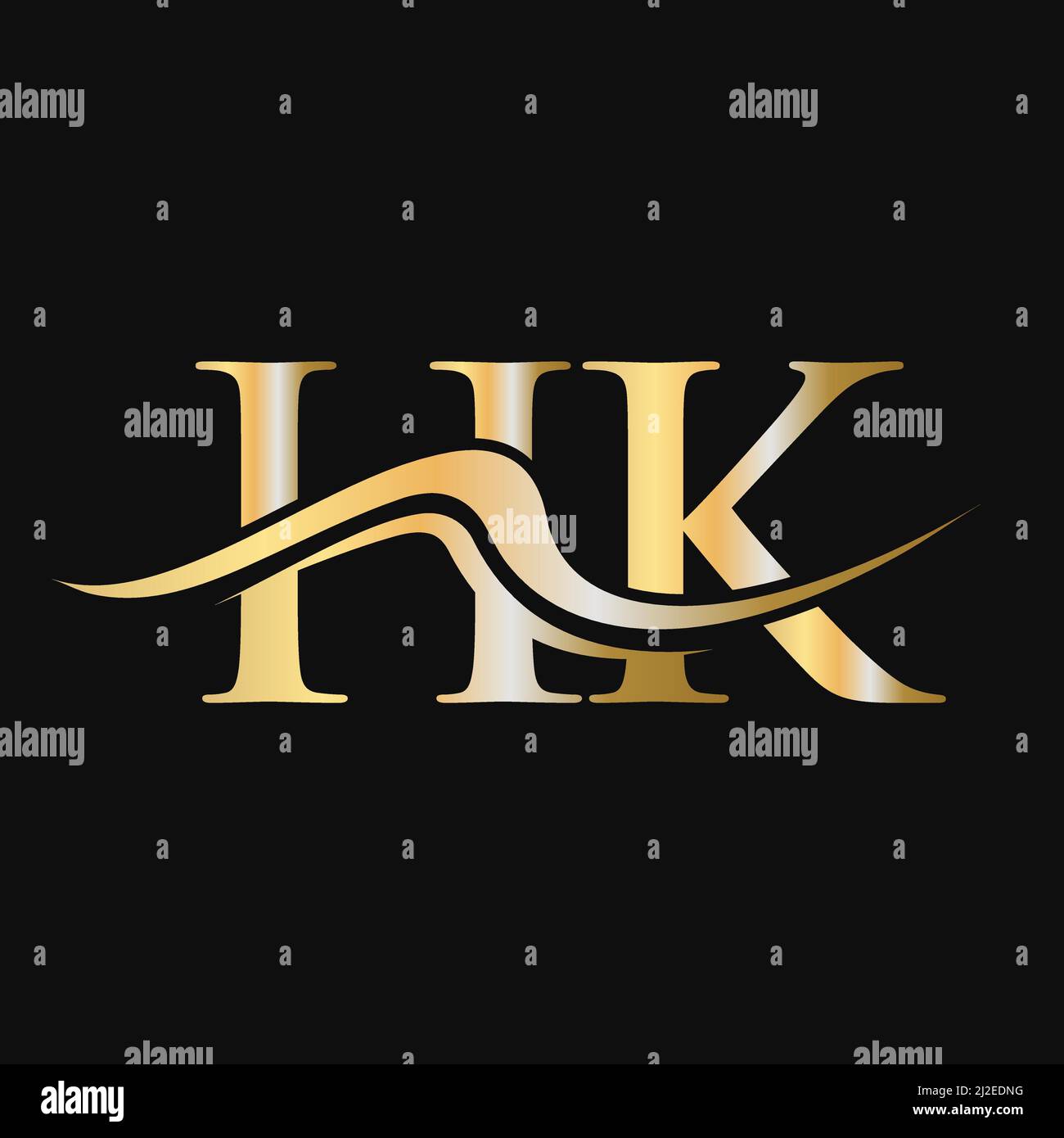 Letter HK Logo Design. Initial HK Logotype Template For Business And ...