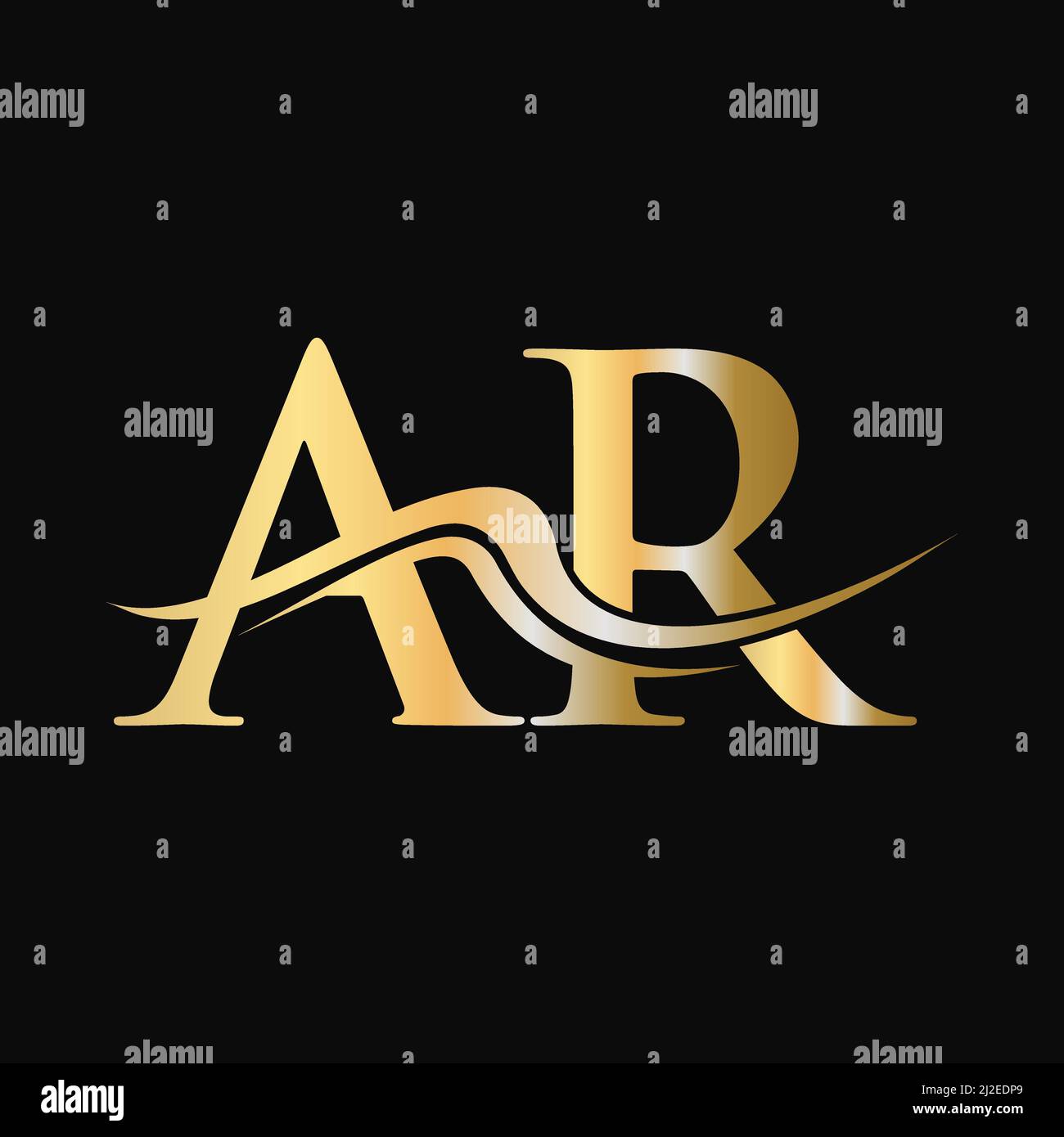 Letter AR Logo Design. Initial AR Logotype Template For Business And ...