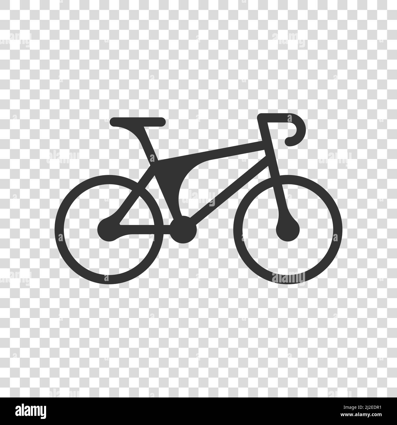 Bicycle icon in flat style. Bike exercise vector illustration on white ...