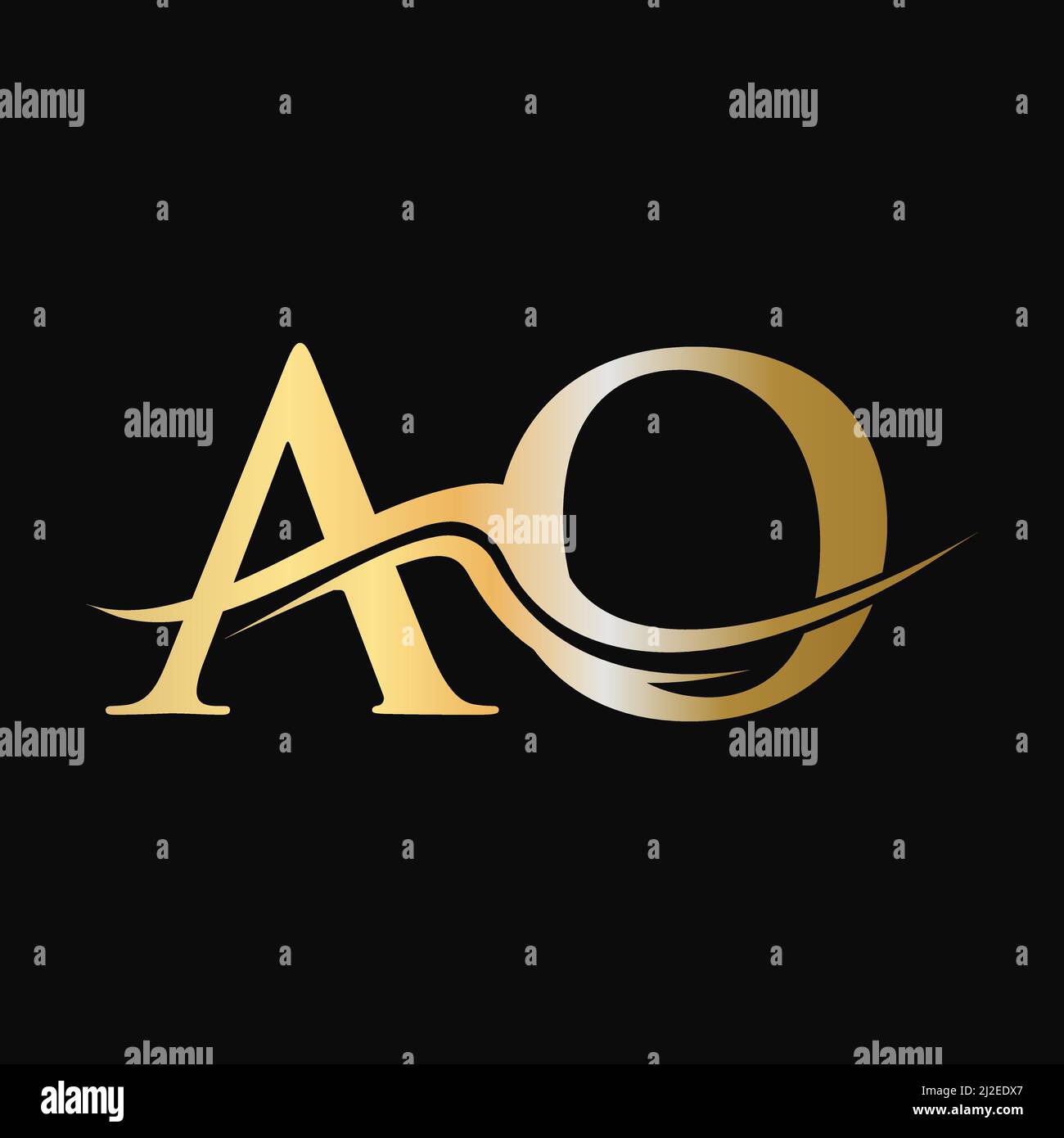 Letter AO Logo Design. Initial AO Logotype Template For Business And ...