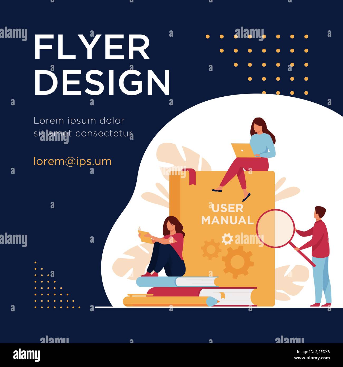 Tiny people with guide instructions or handbooks flat vector illustration. Cartoon characters ...