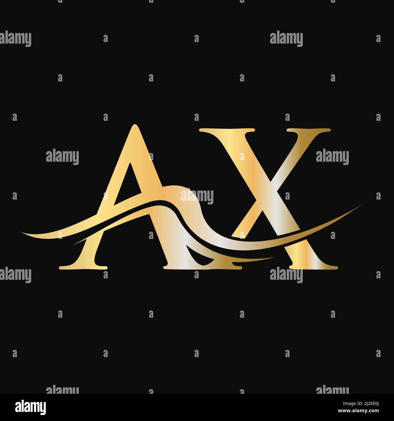 Letter AX Logo Design. Initial AX Logotype Template For Business And ...