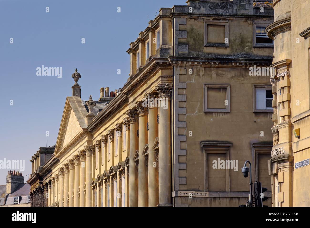 Spring sunshine queens square bath Stock Photo - Alamy