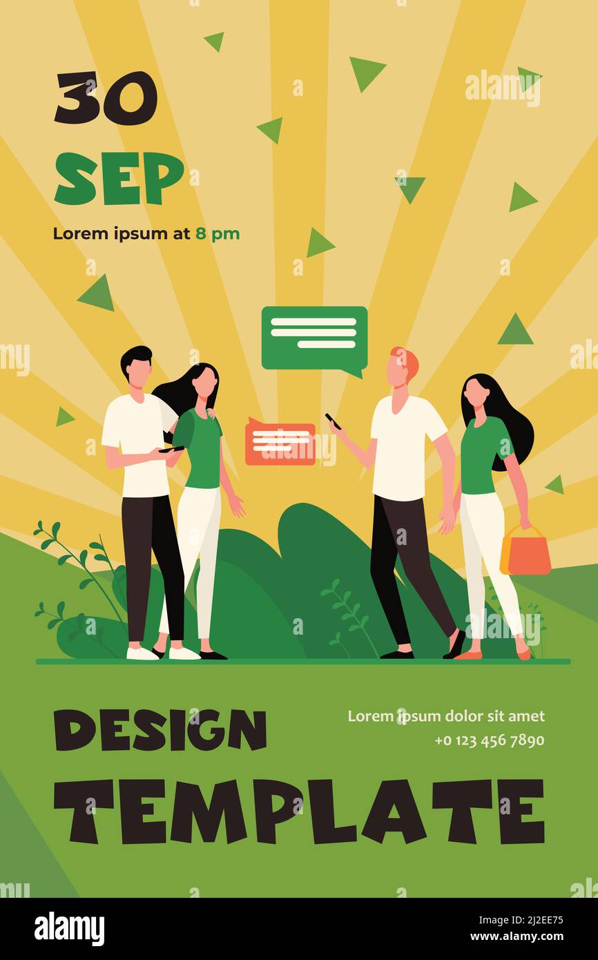 Conversation outside Stock Vector Images - Alamy