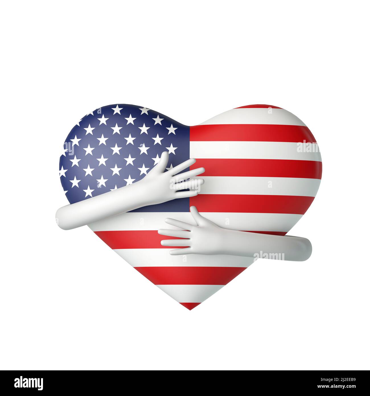 Flag usa heart hi-res stock photography and images - Alamy