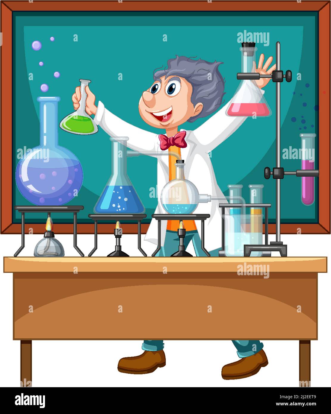 Cartoon science chemicals hi-res stock photography and images - Alamy