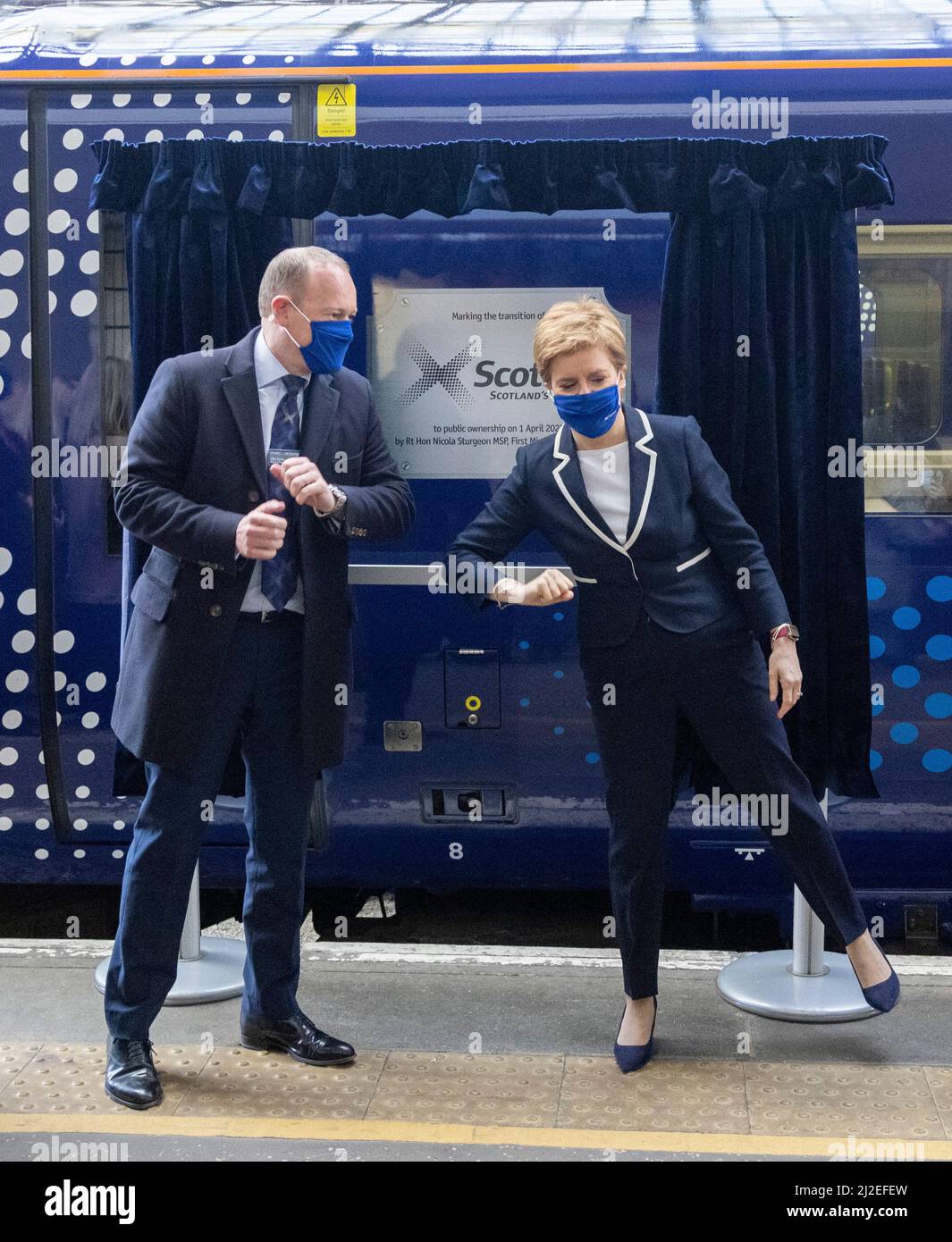 First Minister of Scotland Nicola Sturgeon with Alex Hynes, Managing ...