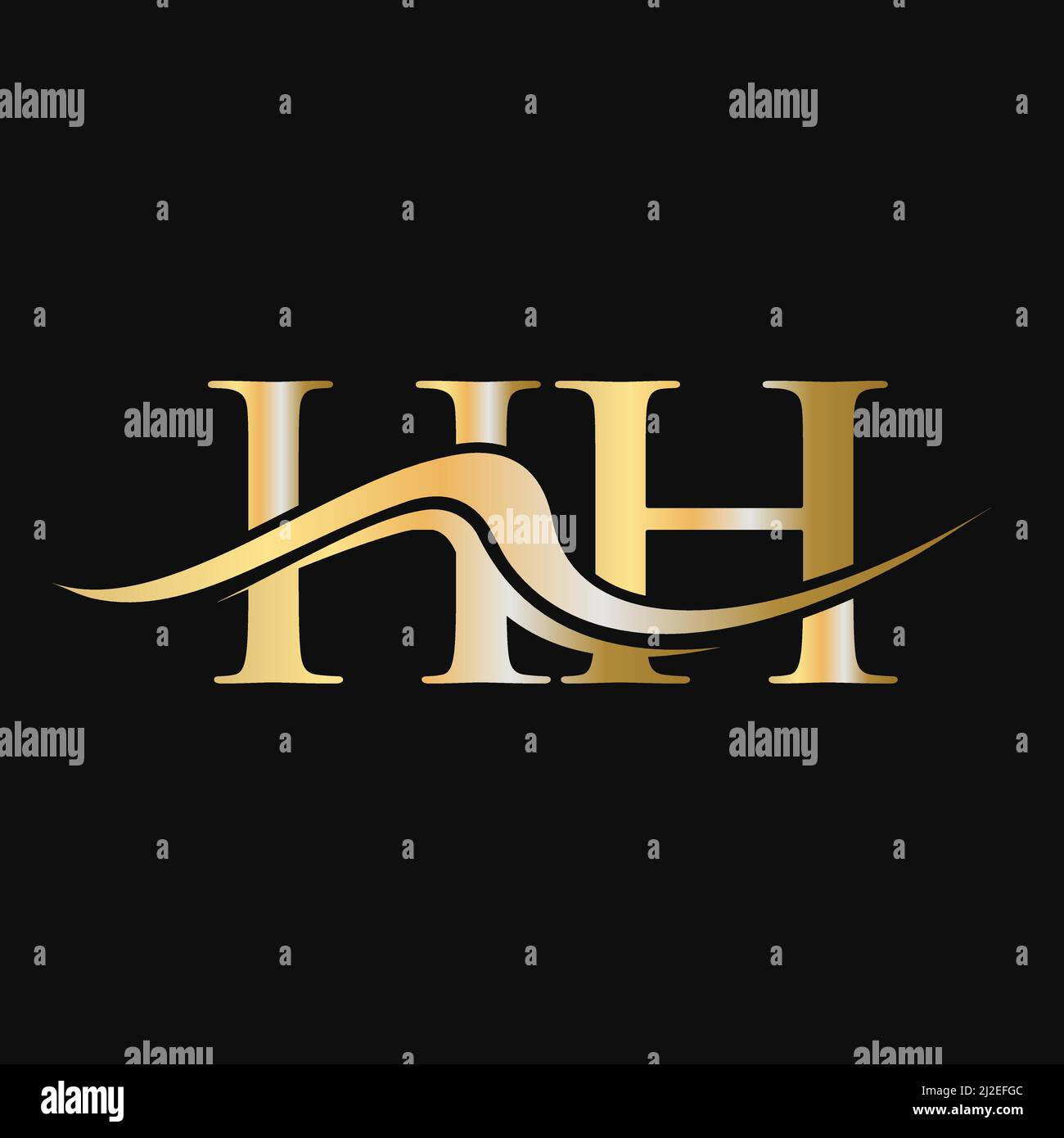 Letter HH Logo Design. Initial HH Logotype Template For Business And ...