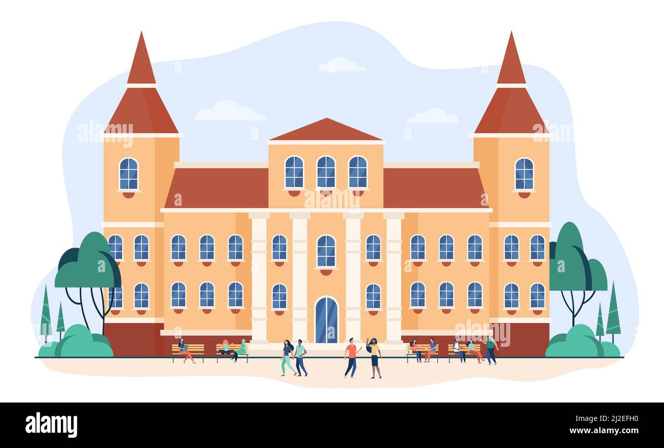 Cartoon College Building