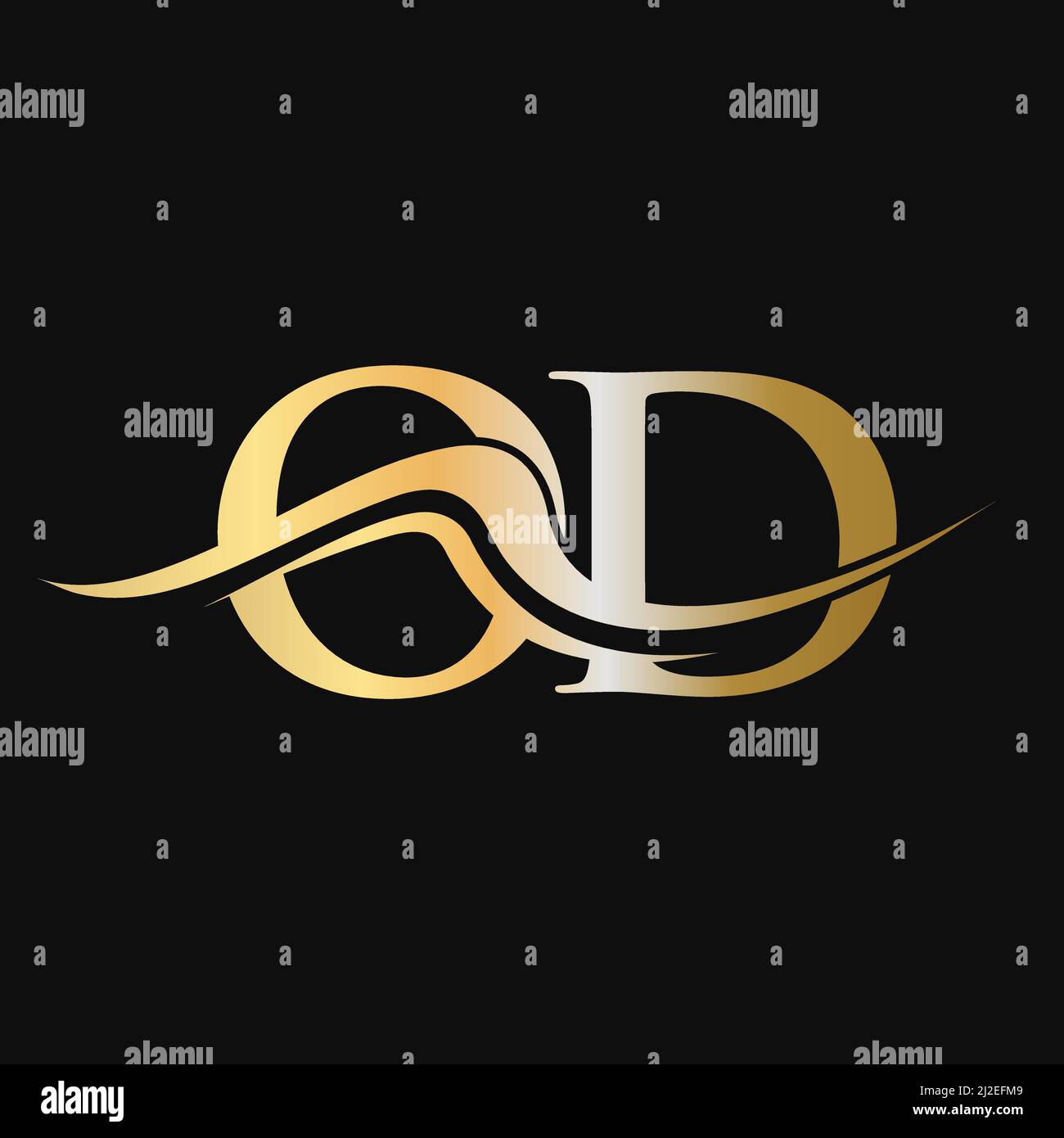 Letter OD Logo Design. Initial O D Logotype Template For Business And ...