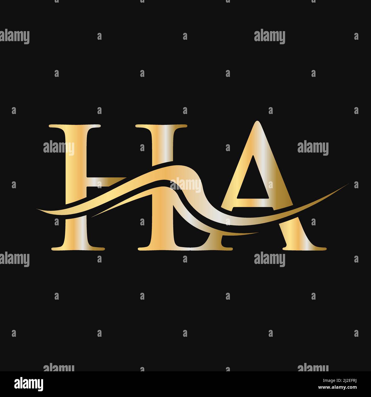 Letter HA Logo Design. Initial HA Logotype Template For Business And ... Letter HA Logo Design. Initial HA Logotype Template For Business And ...
