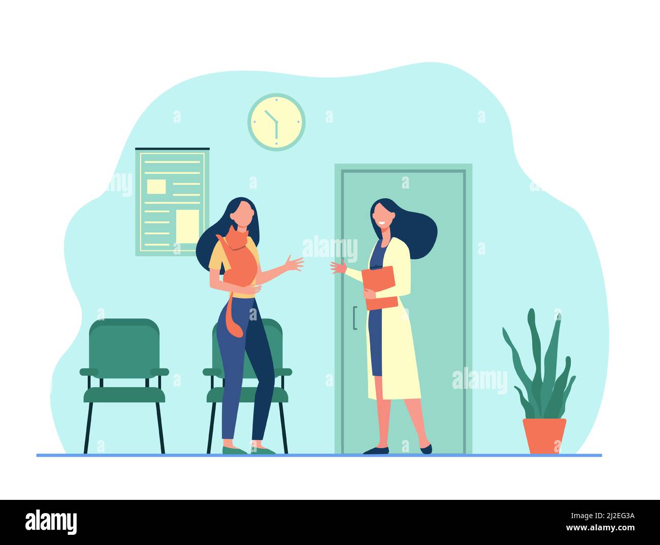 Doctor visiting patient Stock Vector Images - Alamy