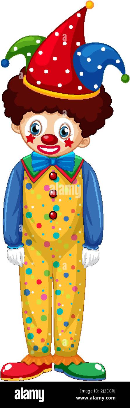 A clown cartoon colourful character illustration Stock Vector Image ...