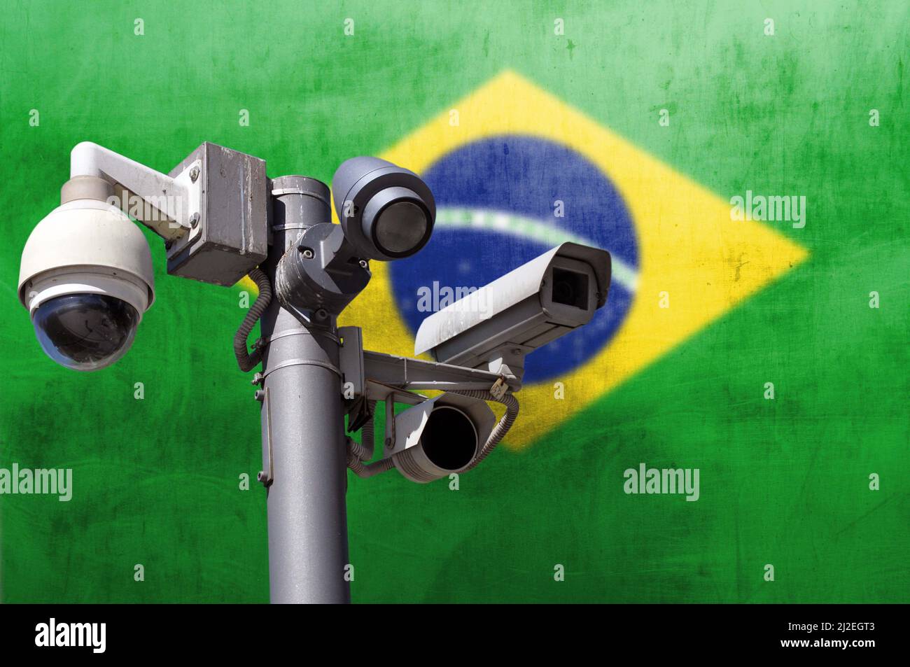 Closed circuit camera Multi-angle CCTV system against the background of ...
