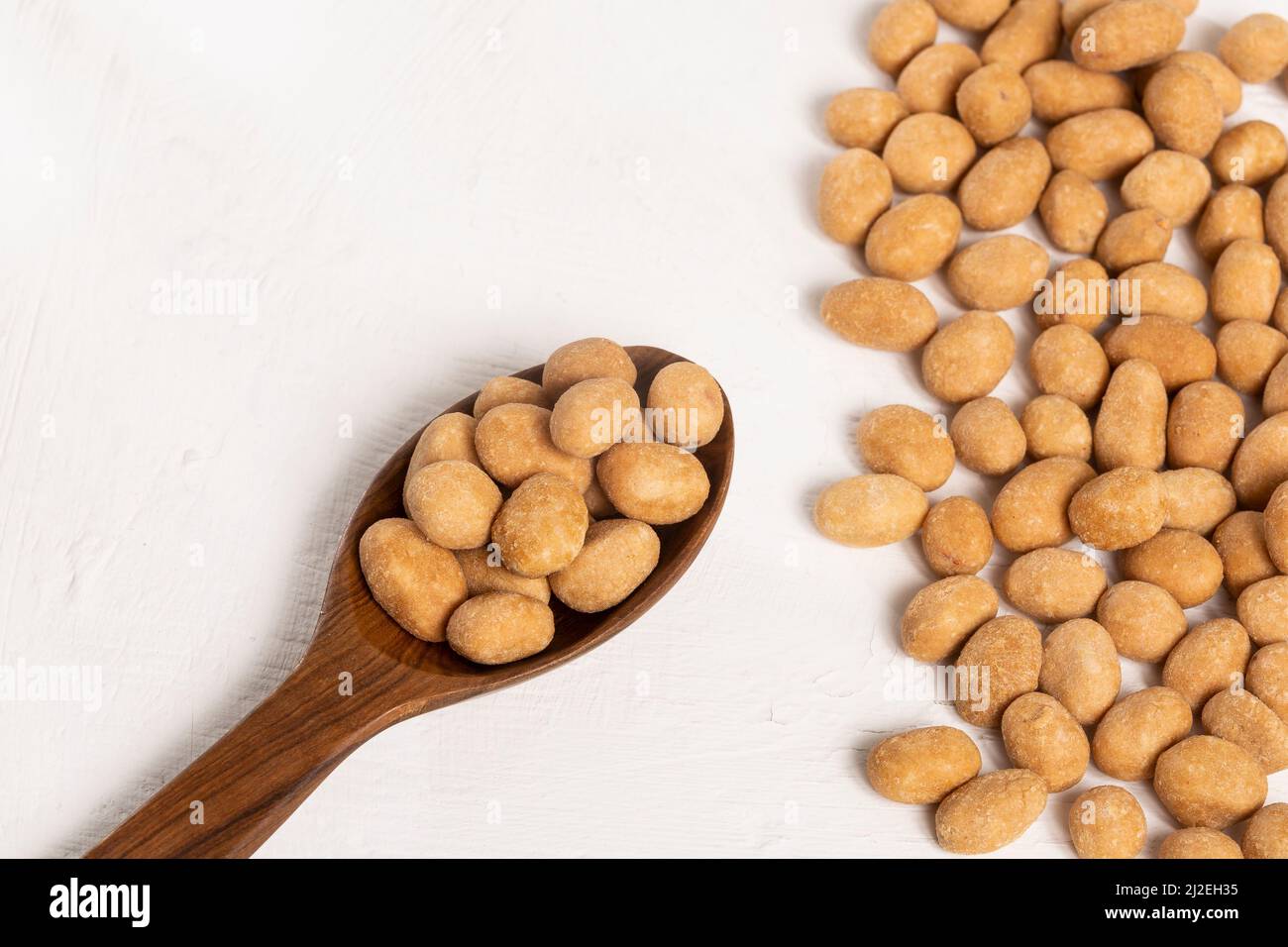 Tasty Peanuts Covered With A Crunchy Layer Of Wheat Flour Stock Photo ...