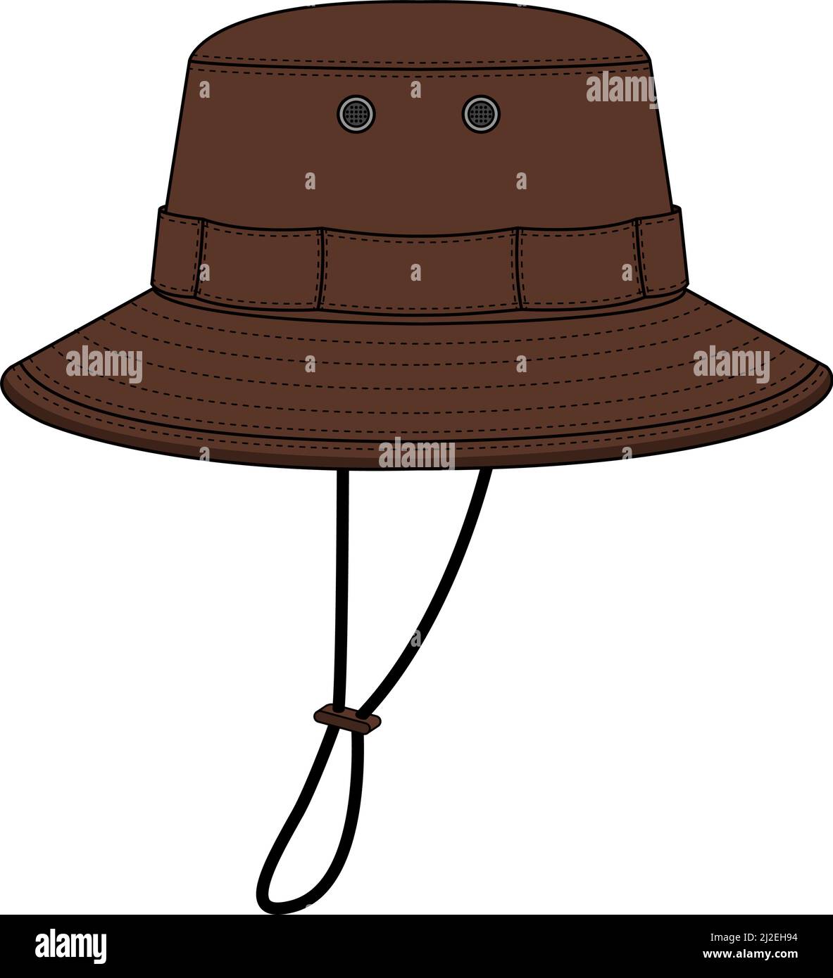 Boonie hat ( adventure hat ) template vector illustration Stock Vector ...