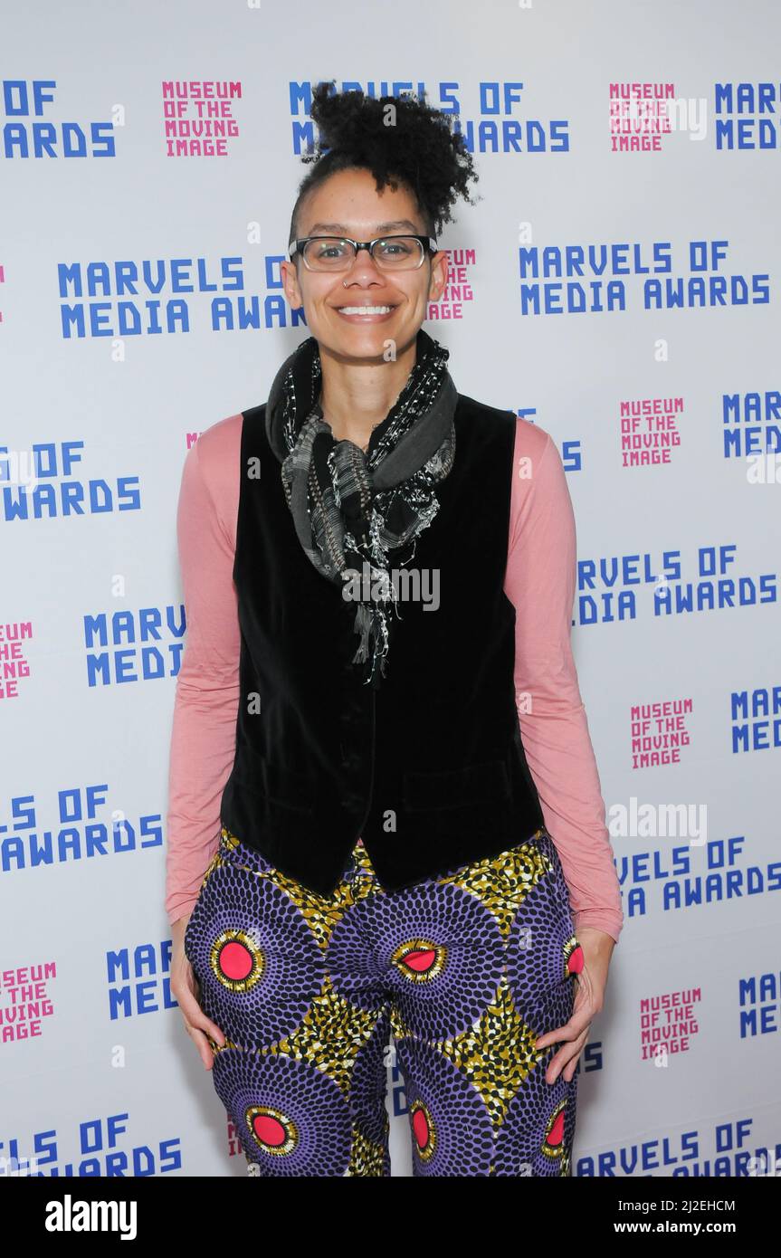 Carrie Hawks attends the Marvels of Media Awards in New York City ...