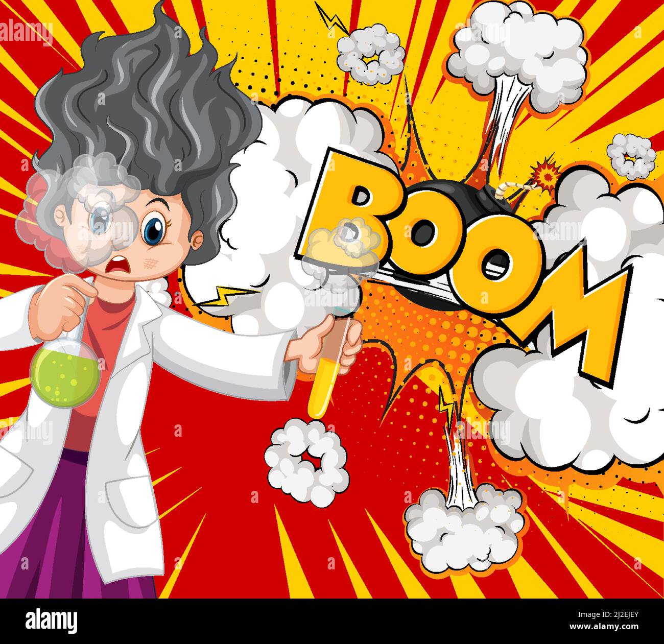 Cartoon Science Explosion