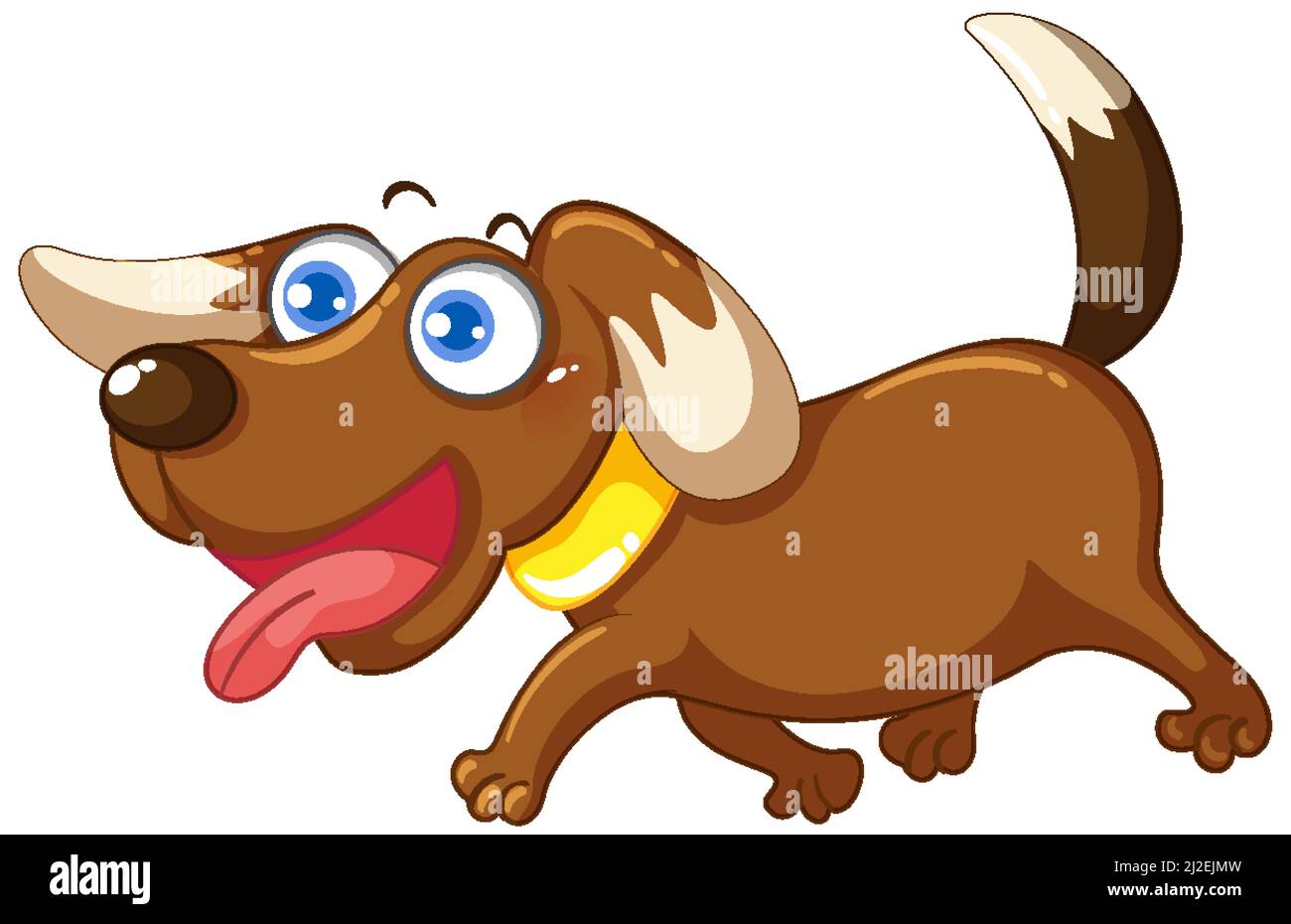 Cute simple dog cartoon character illustration Stock Vector Image & Art ...