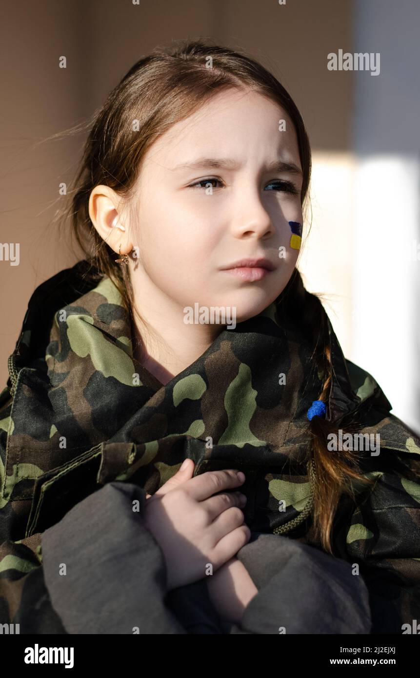 Worried girl uniform hi-res stock photography and images - Alamy