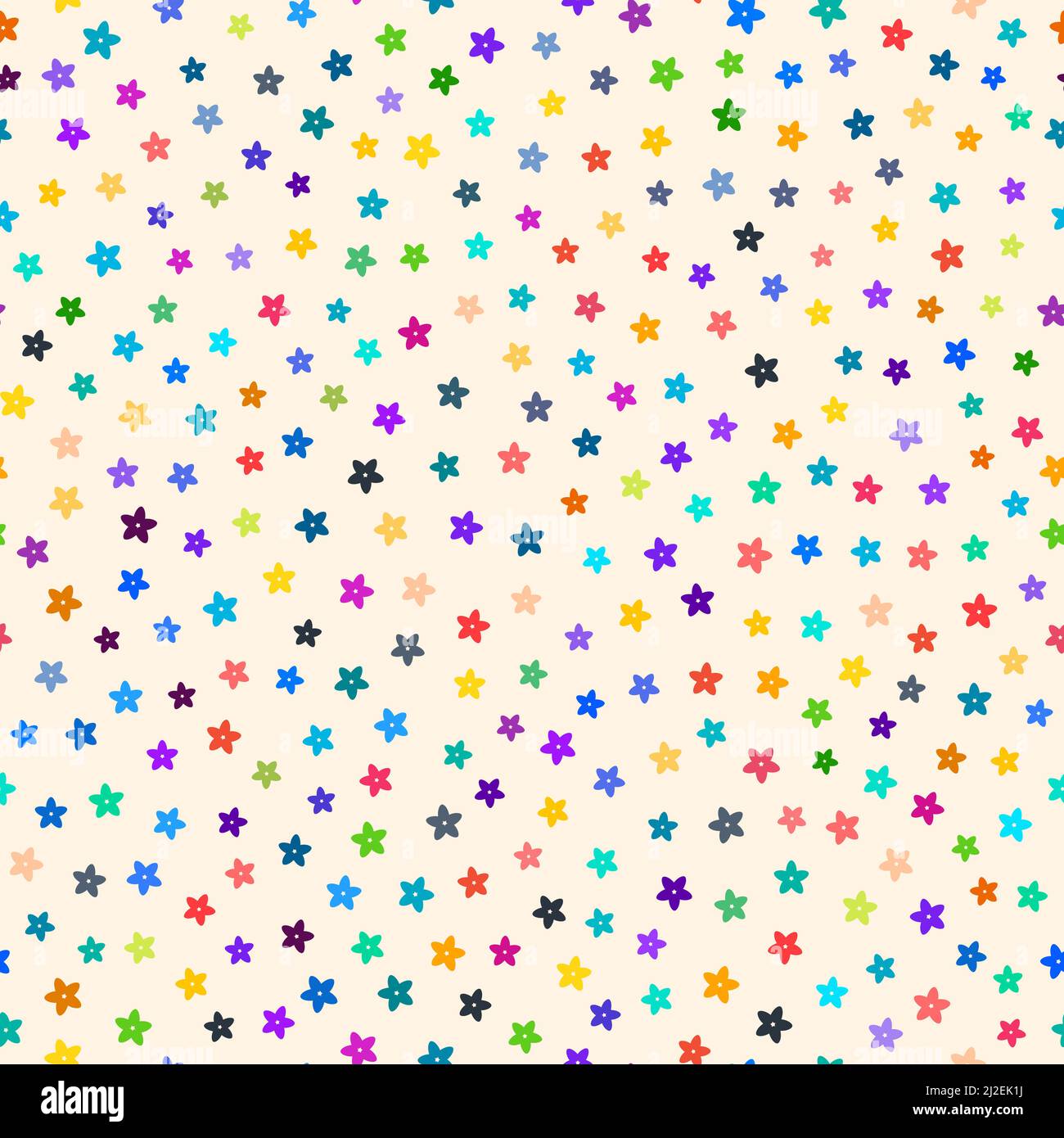 Cute pattern in small flower. Small colored flowers on white background ...