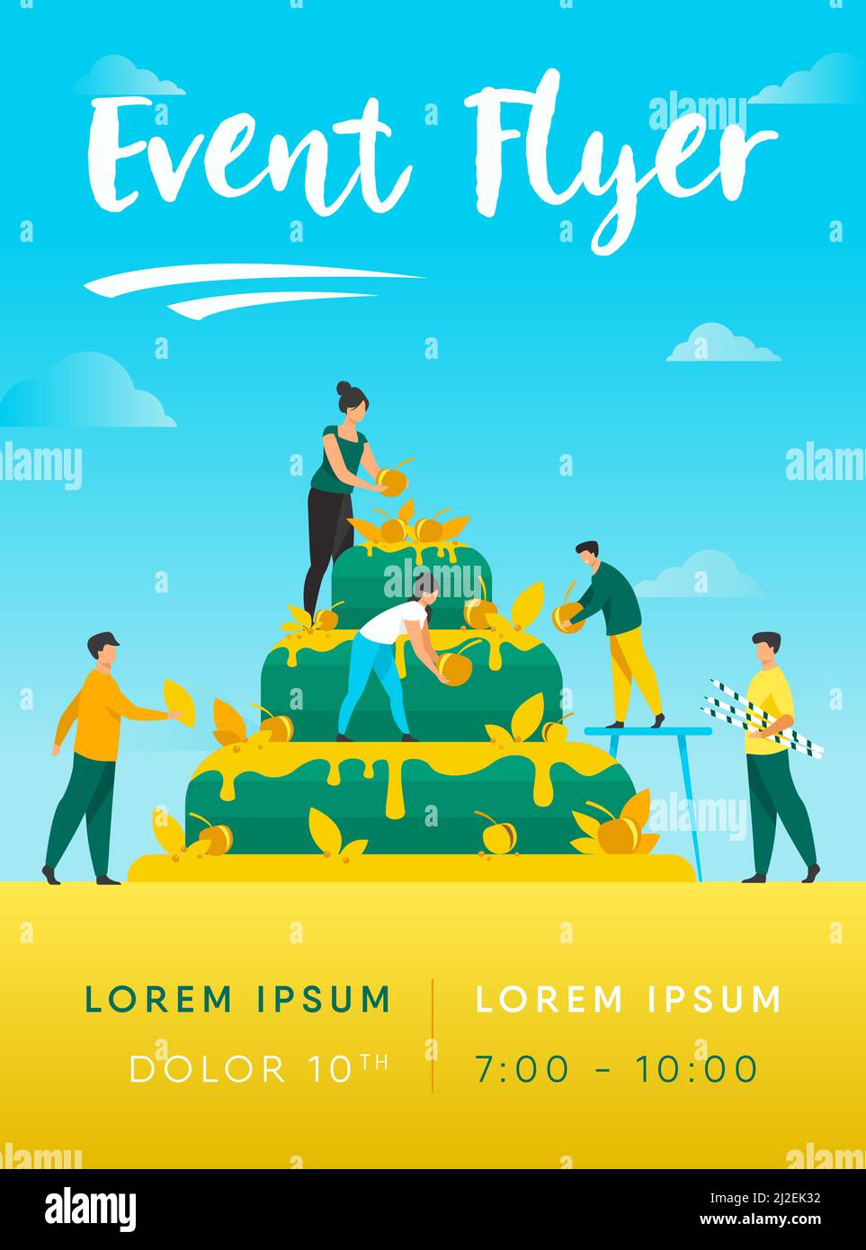 Pie cherry chocolate glaze Stock Vector Images - Alamy