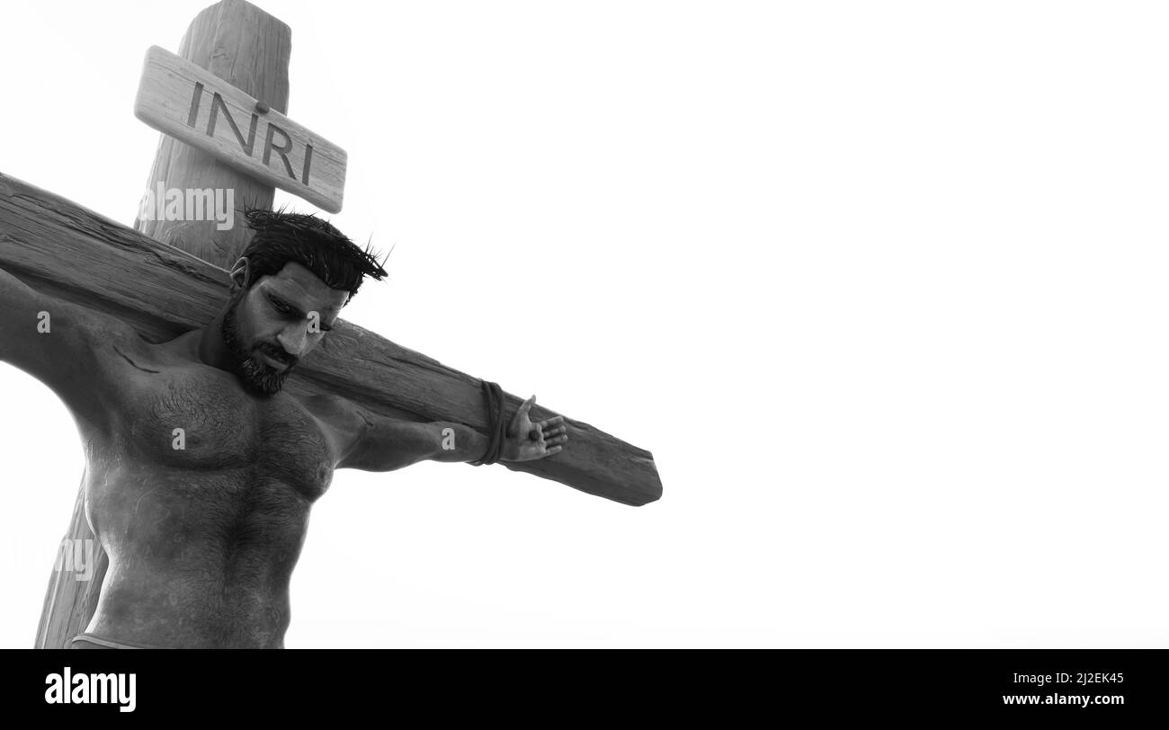 Crucifixion and Resurrection. Jesus on the cross. Easter or ...