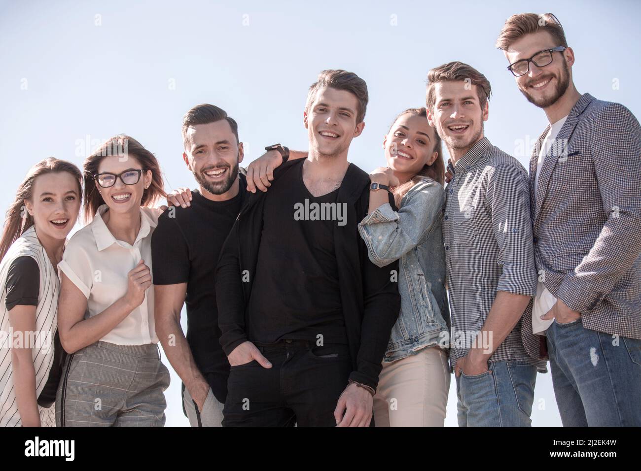 group of like-minded friends standing together Stock Photo - Alamy