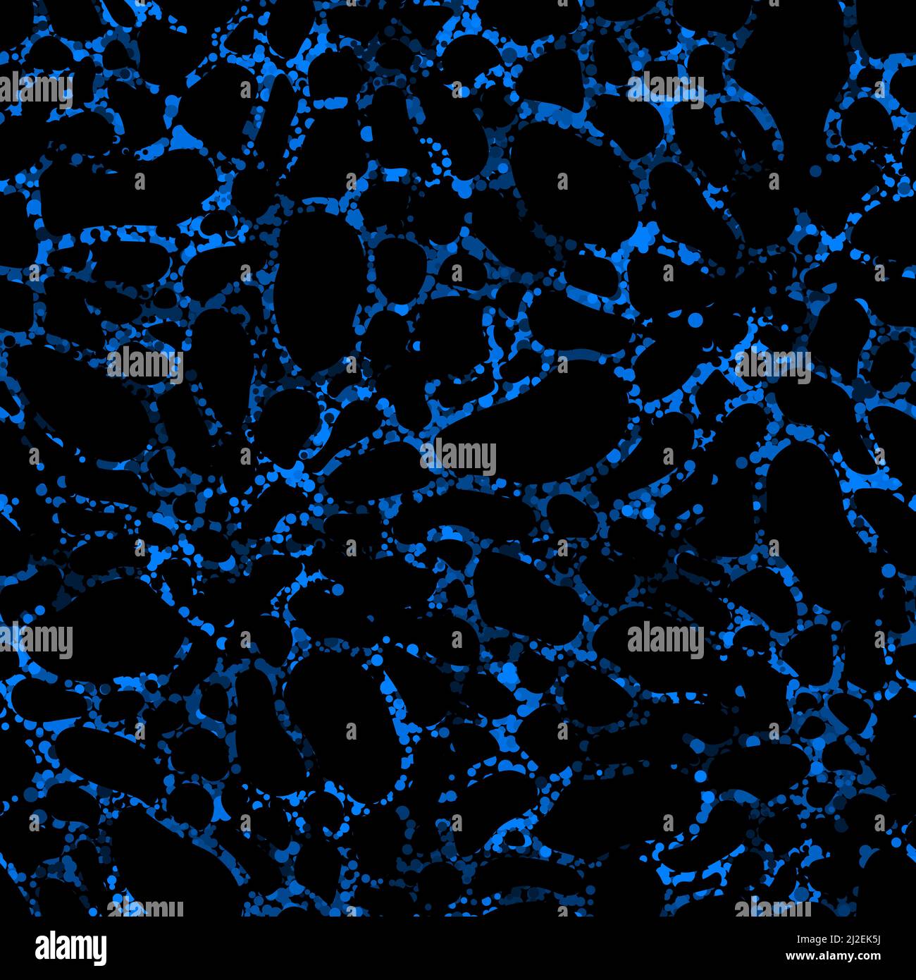 Azure blue cosmic cells. Vector illustration seamless pattern ...