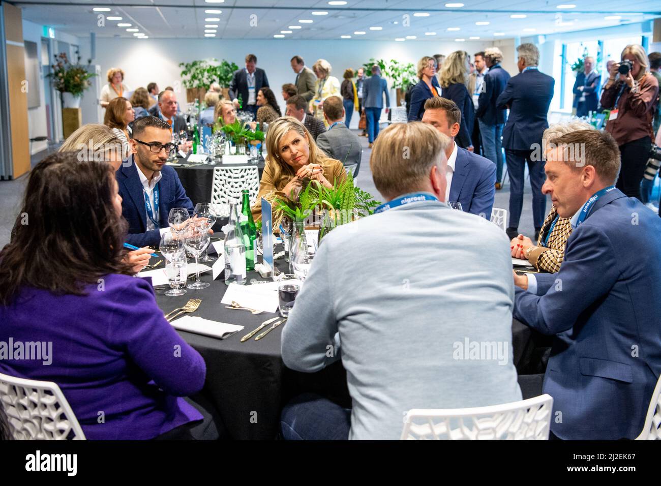 Queen Maxima at the VIP event of NLGrowt in the Achmea Congress Center ...