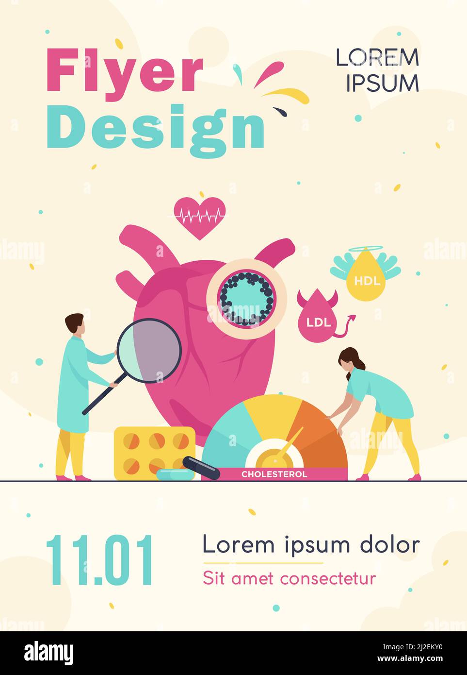 Heart disease risk concept. Medical examination of heart with high ...