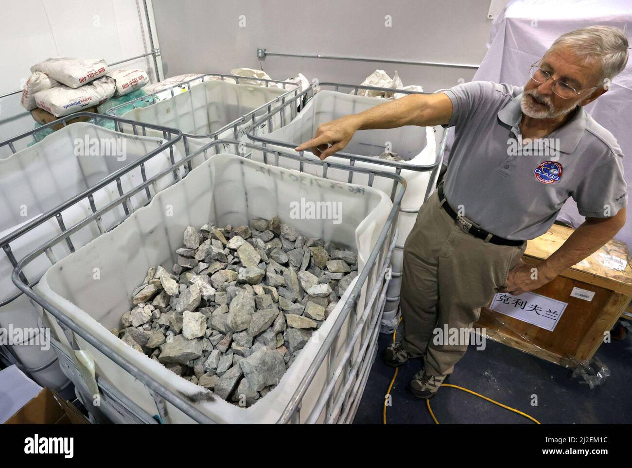 March 30, 2022: Exolith Lab founder Dan Britt talks about rocks used to ...