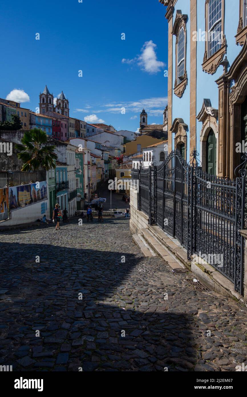 Street in Salvador, Brazil Stock Photo - Alamy