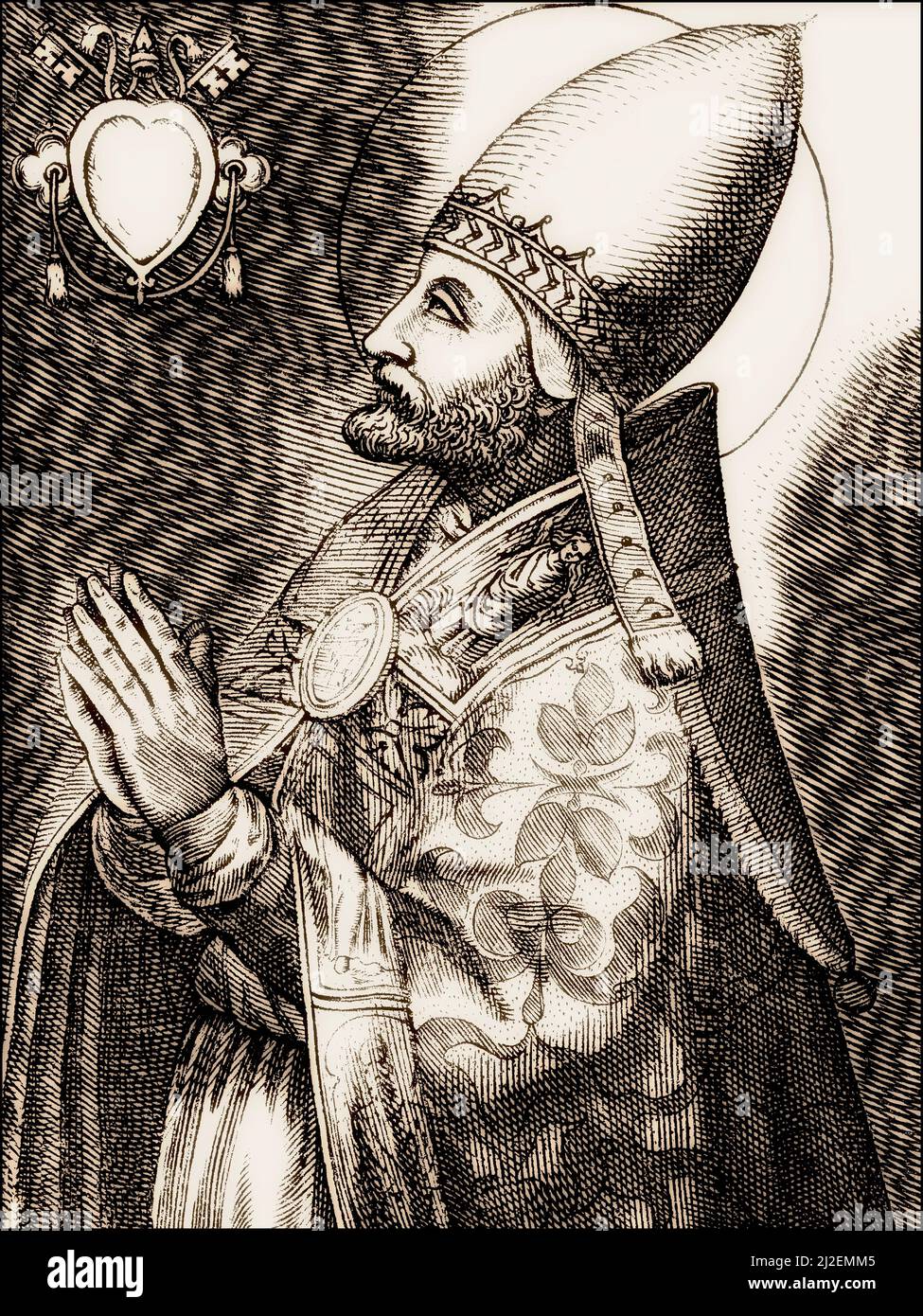 Pope Benedict II, bishop of Rome from 683 to 685 Stock Photo - Alamy