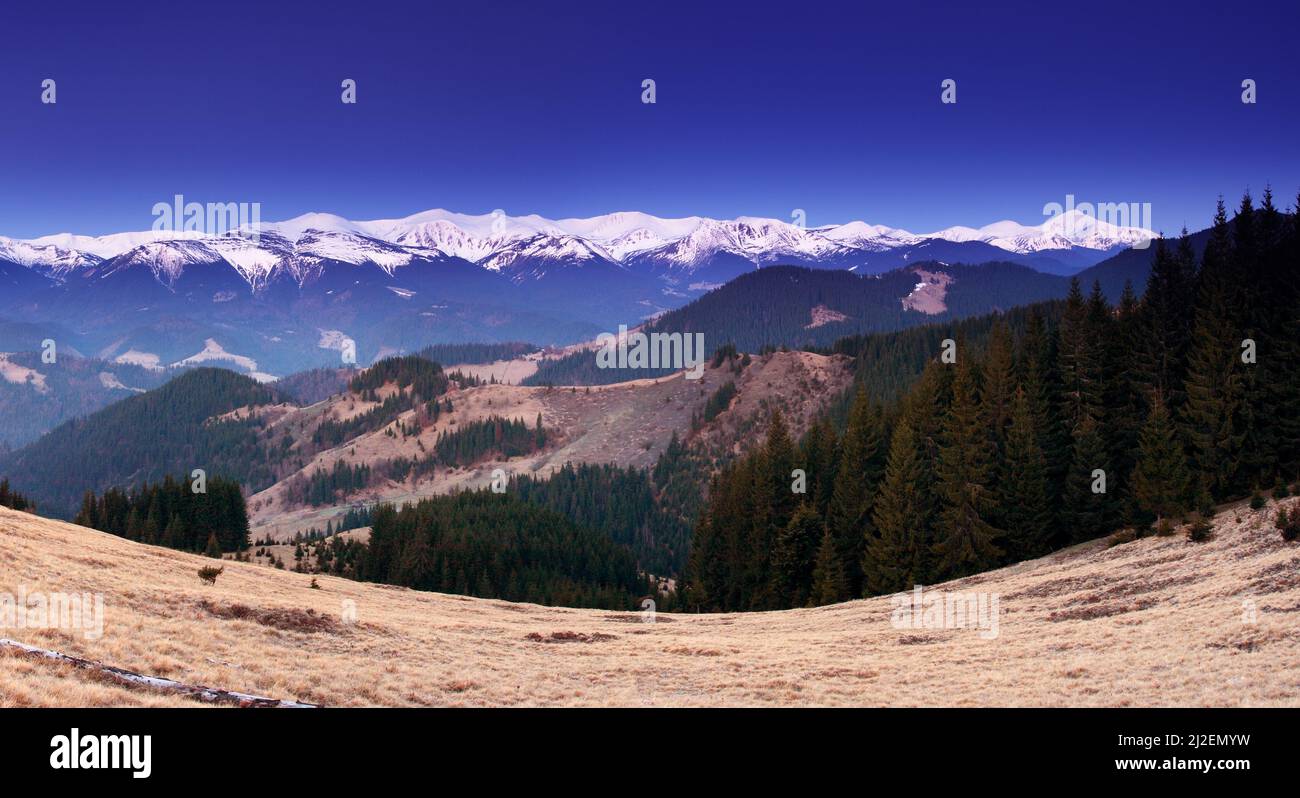 Beautiful mountains landscape and blue sky Stock Photo - Alamy