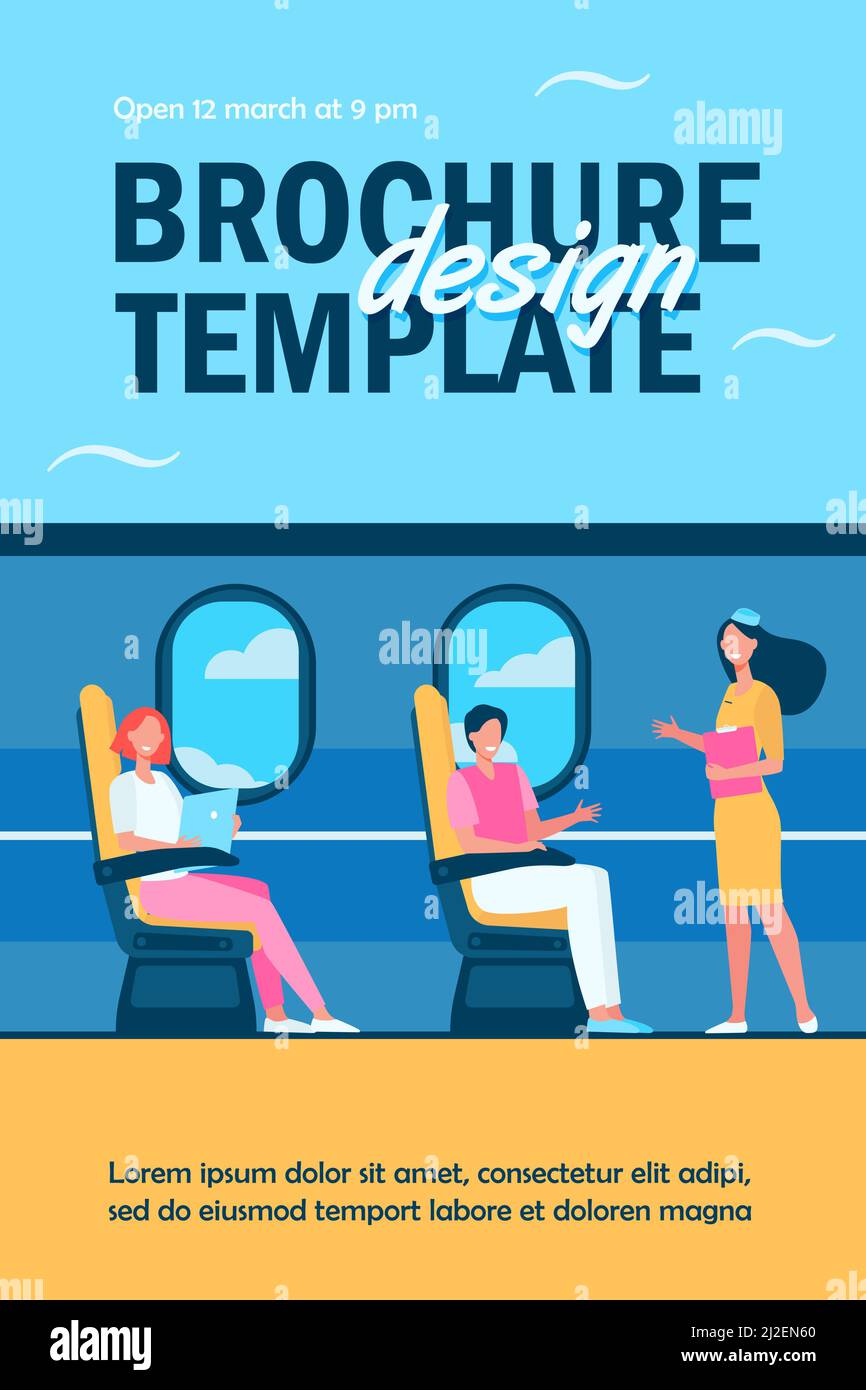 Flight attendant passengers in Stock Vector Images - Alamy