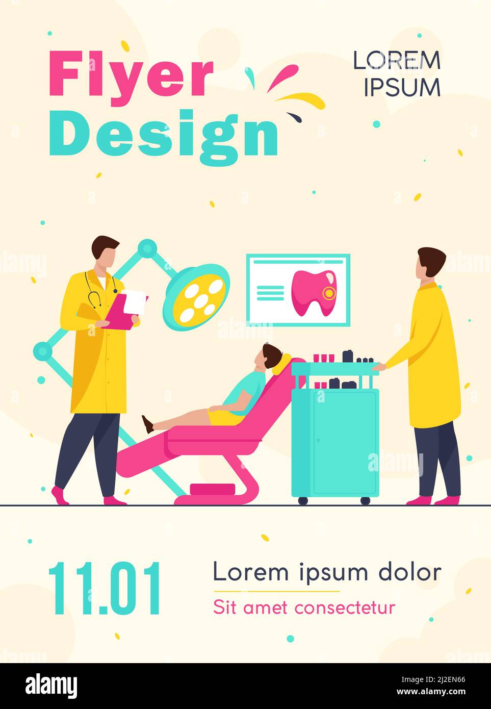 Dentist examining boy in dental chair. Doctor, tooth, visit flat vector ...