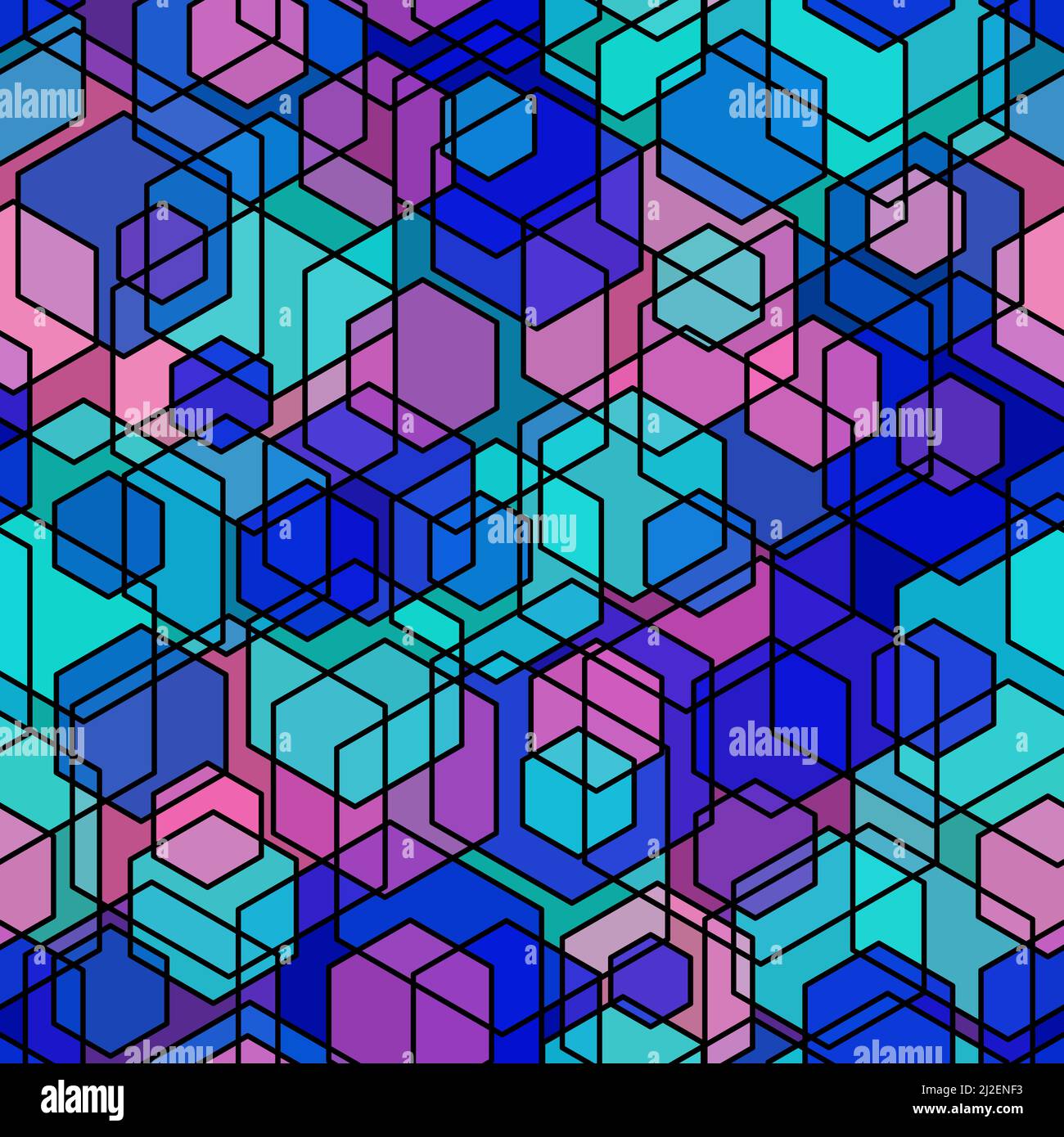 Honeycomb seamless pattern. Repeated overlap hexagon motif texture ...
